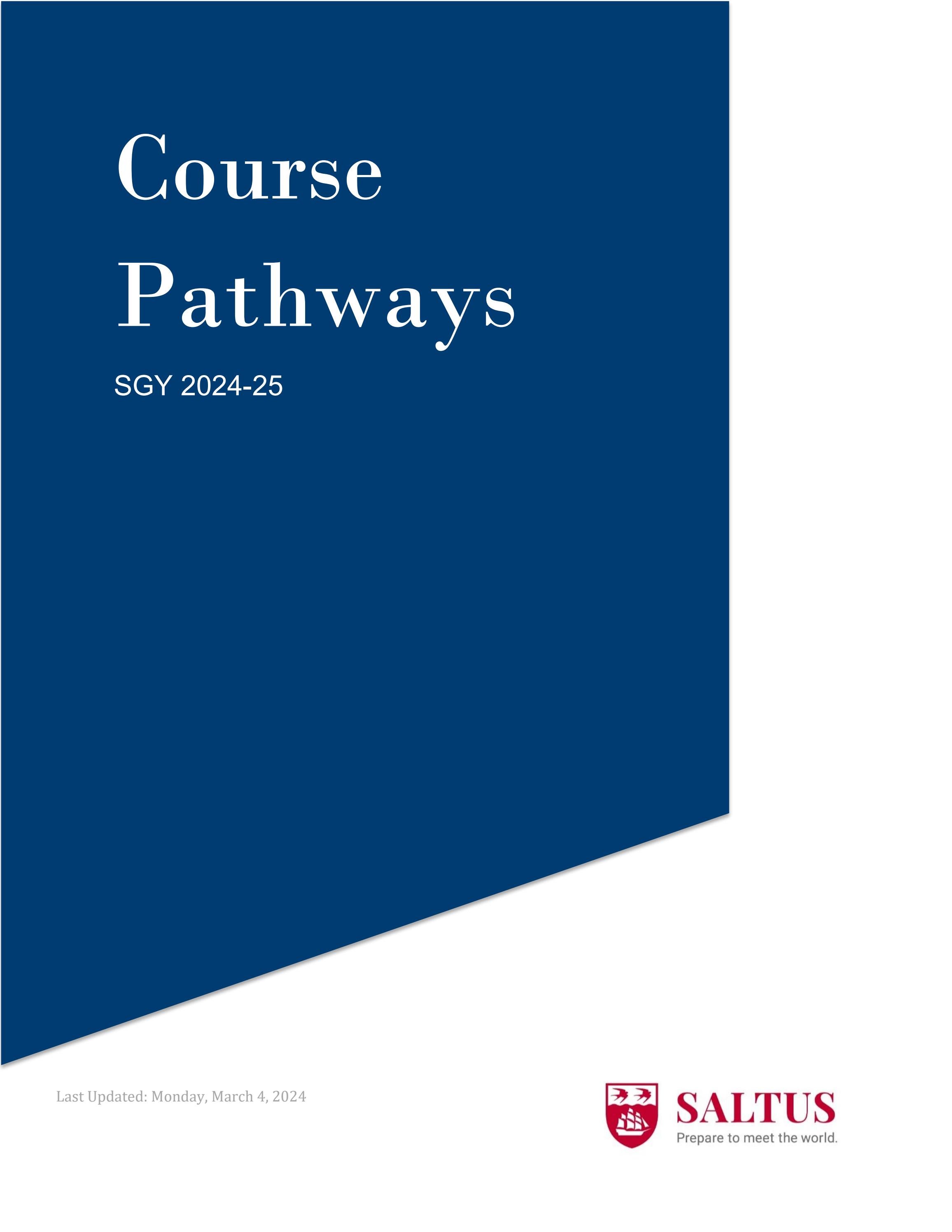 Course Pathways 2024-25 by Saltus2020 - Issuu