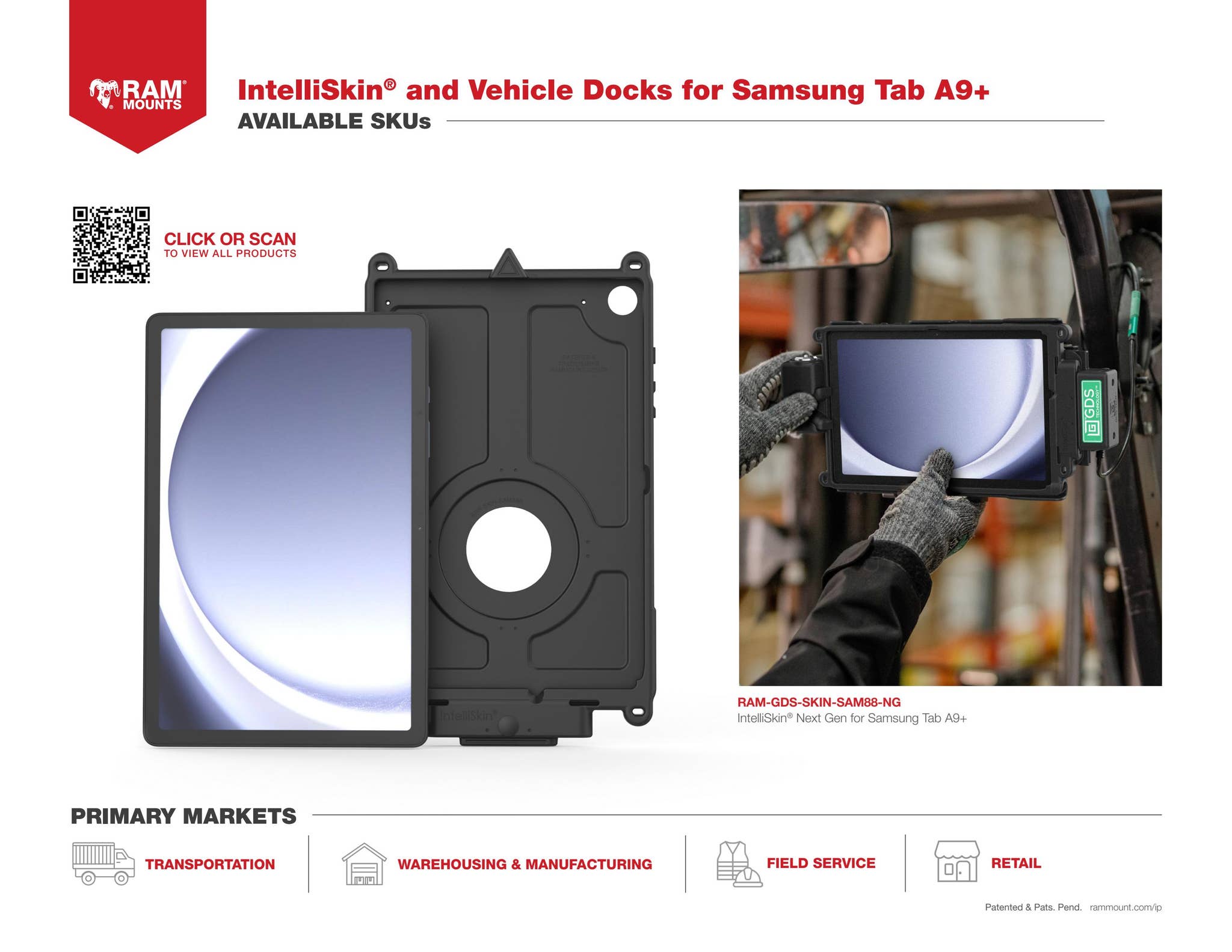 Buyers Guide: IntelliSkin® and Vehicle Docks for Samsung Tab A9+ by RAM Mounts - Issuu