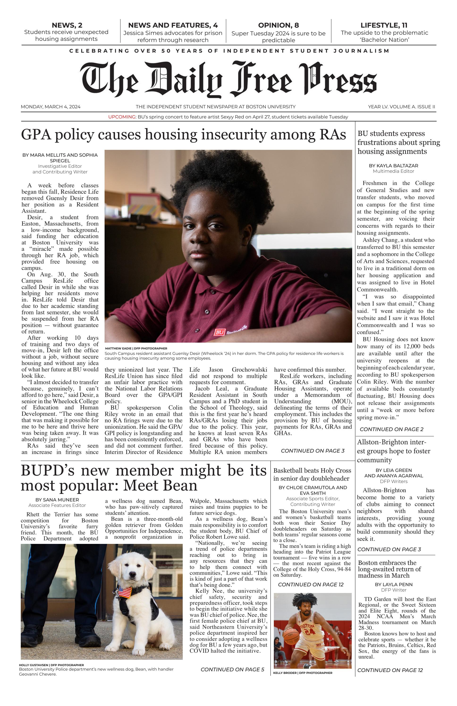 3-4-2024 Print Edition by The Daily Free Press - Issuu