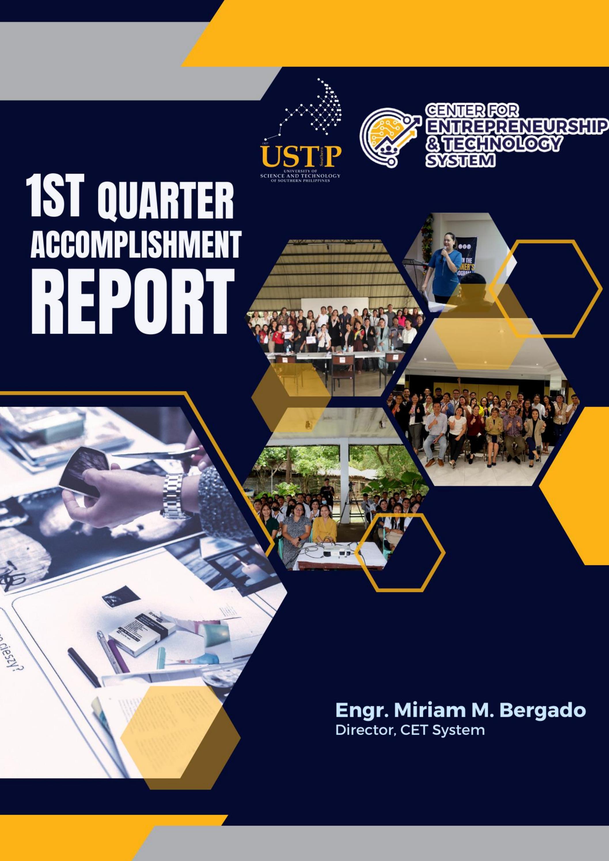 CET 1st Quarter Accomplishment Report by GEORGE A. PILAPIL - Issuu