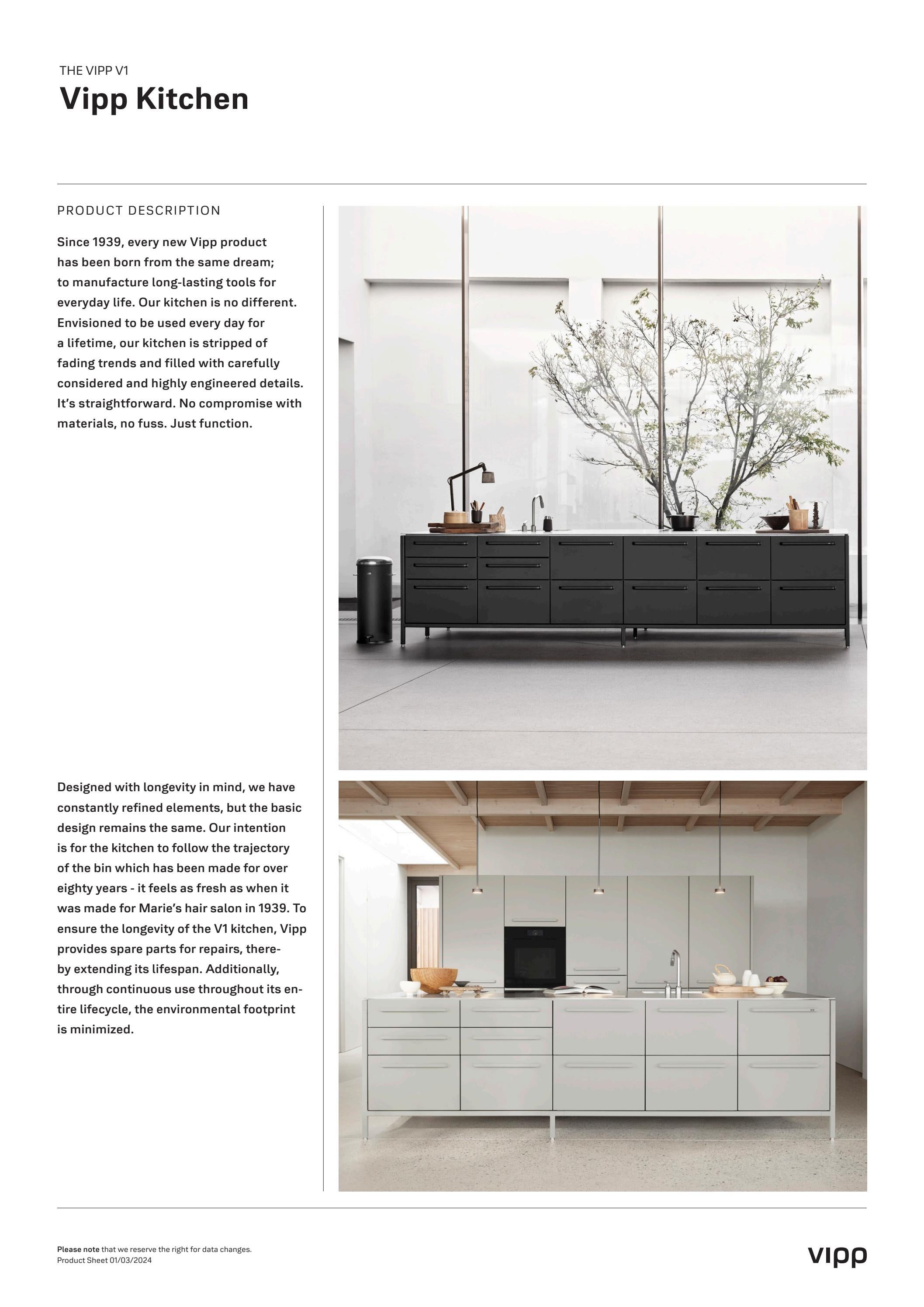 Vipp900 V1 Kitchen Product Sheet by vipp - Issuu