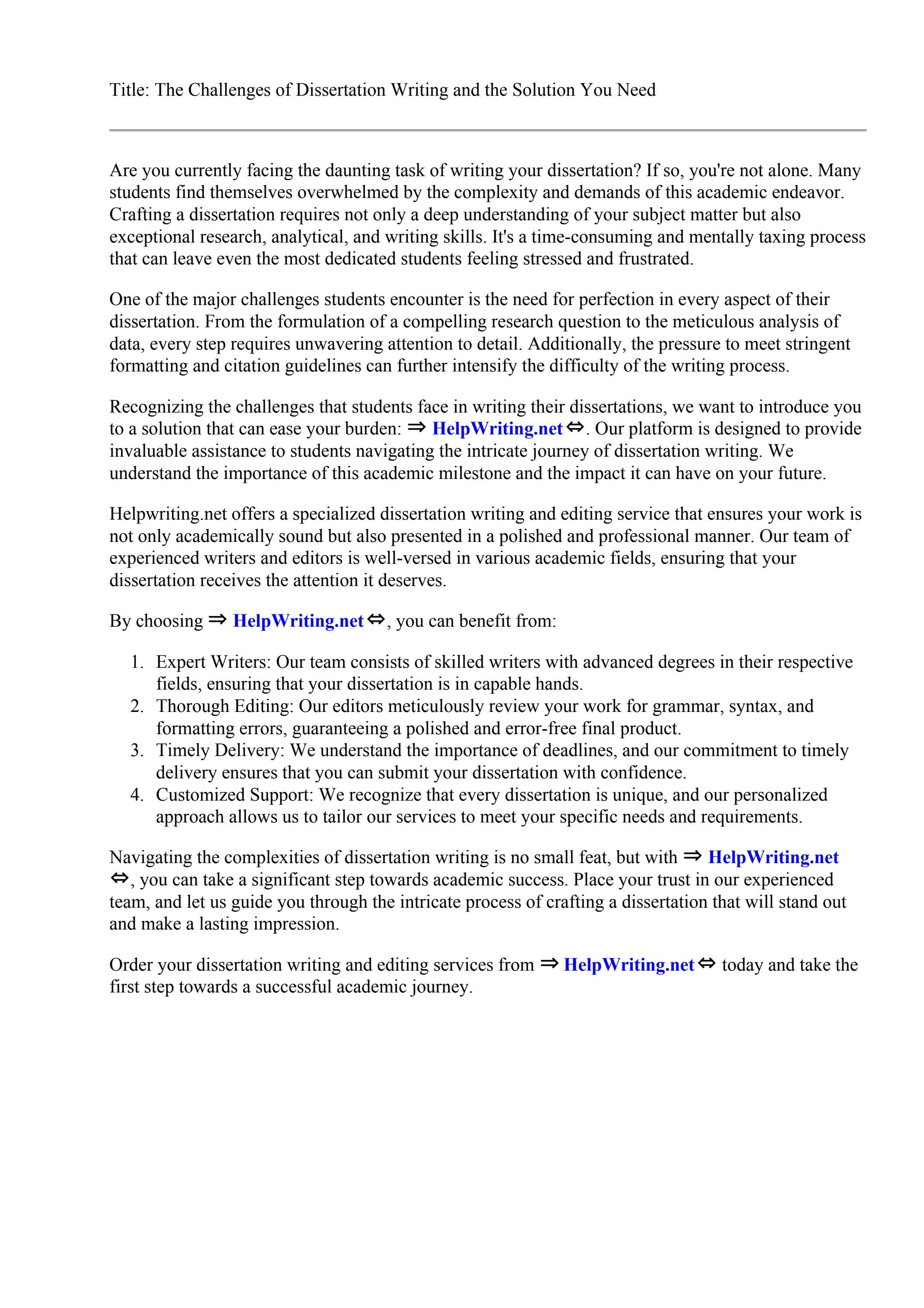 Dissertation Writing Editing Software by Kristin Penegar - Issuu