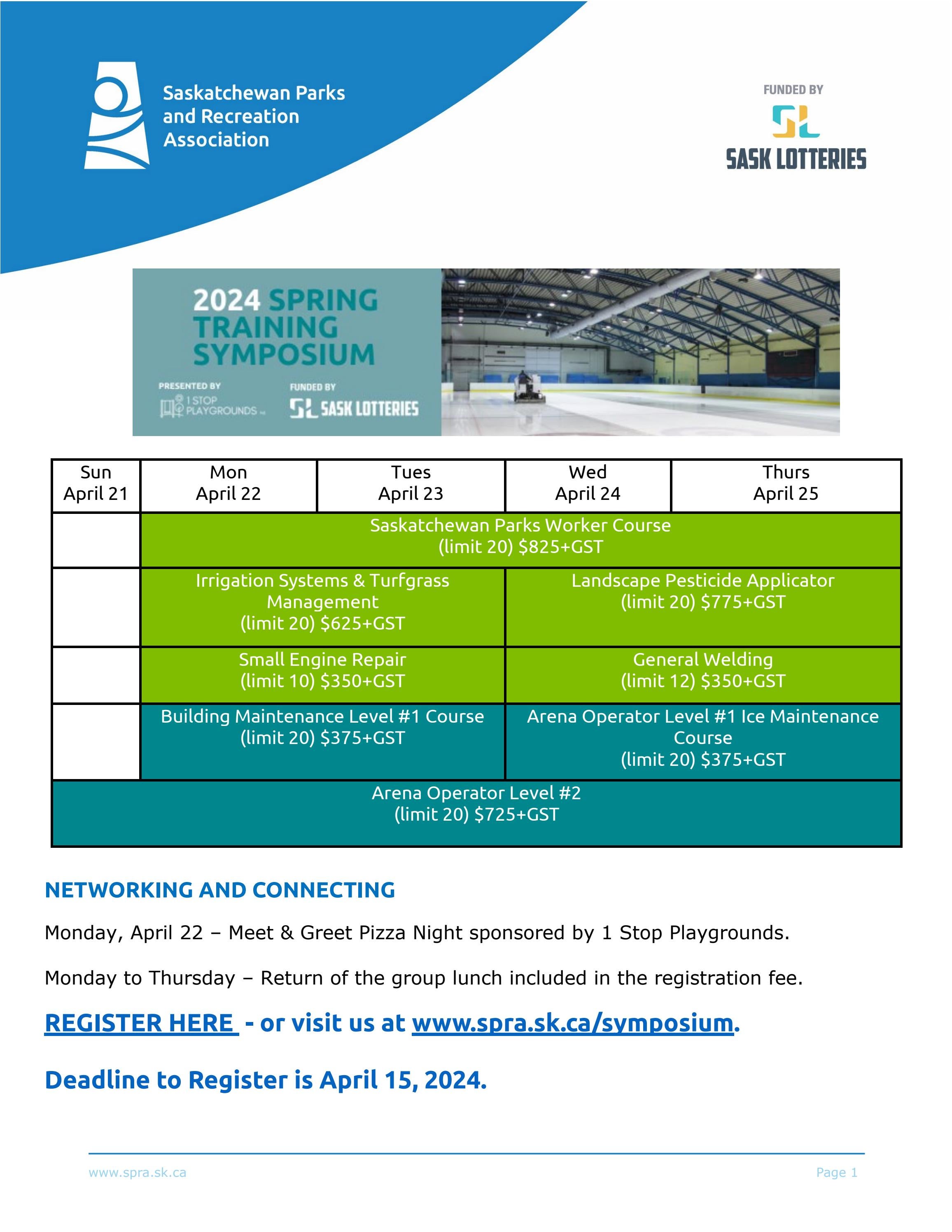2024 Spring Training Symposium - Final Brochure by Saskatchewan Parks ...
