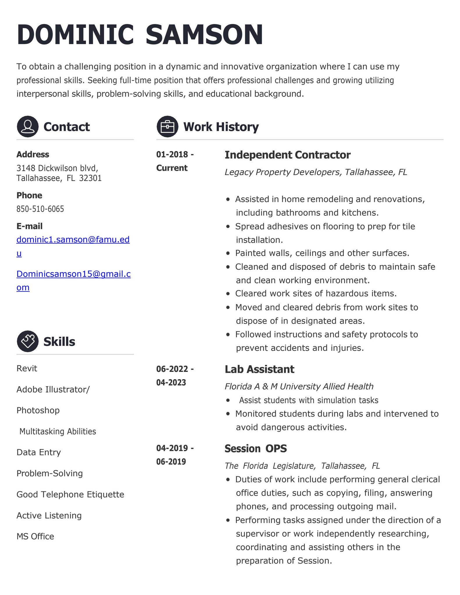 Dominic Samson Resume by dominicsamson - Issuu