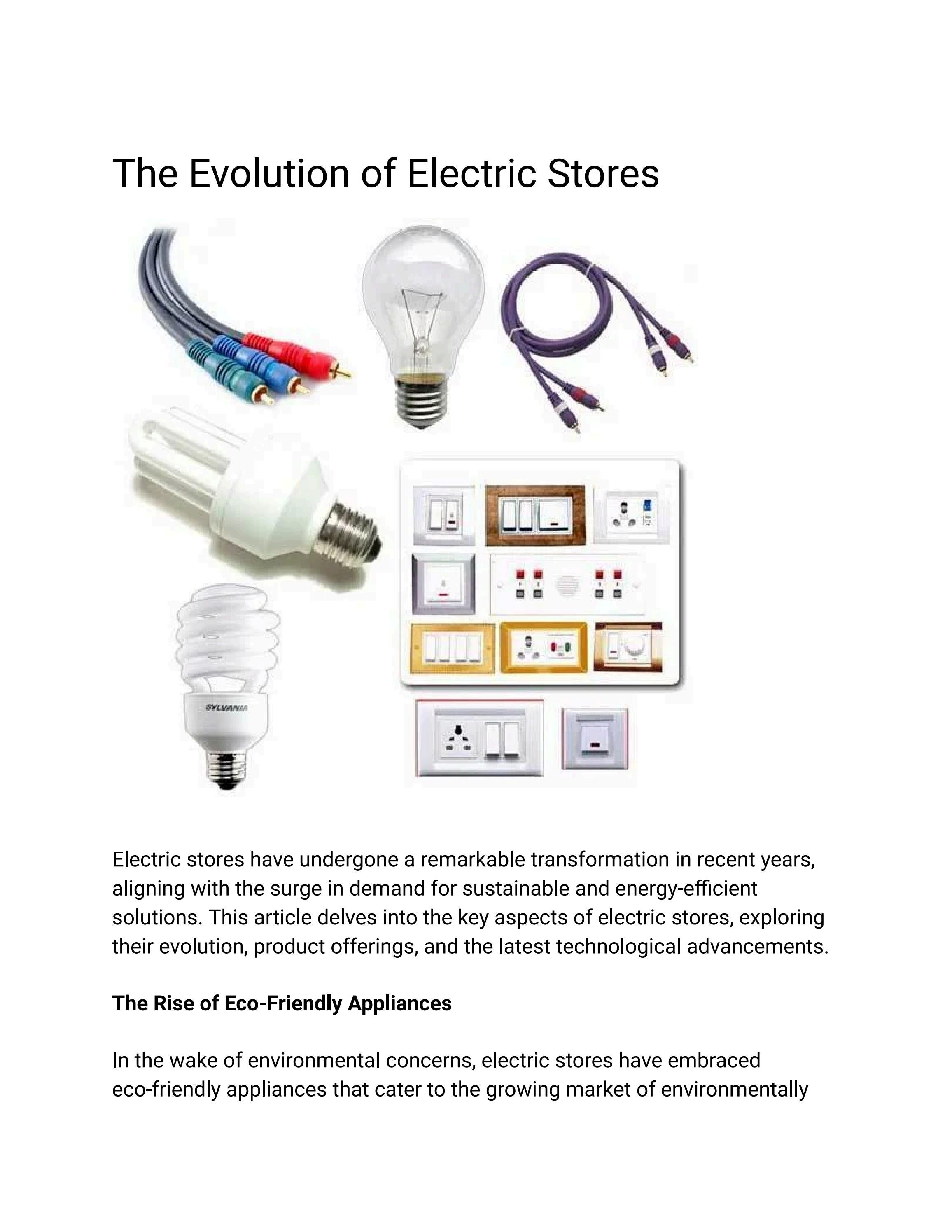 the evolution of electric stores by candice03 - Issuu