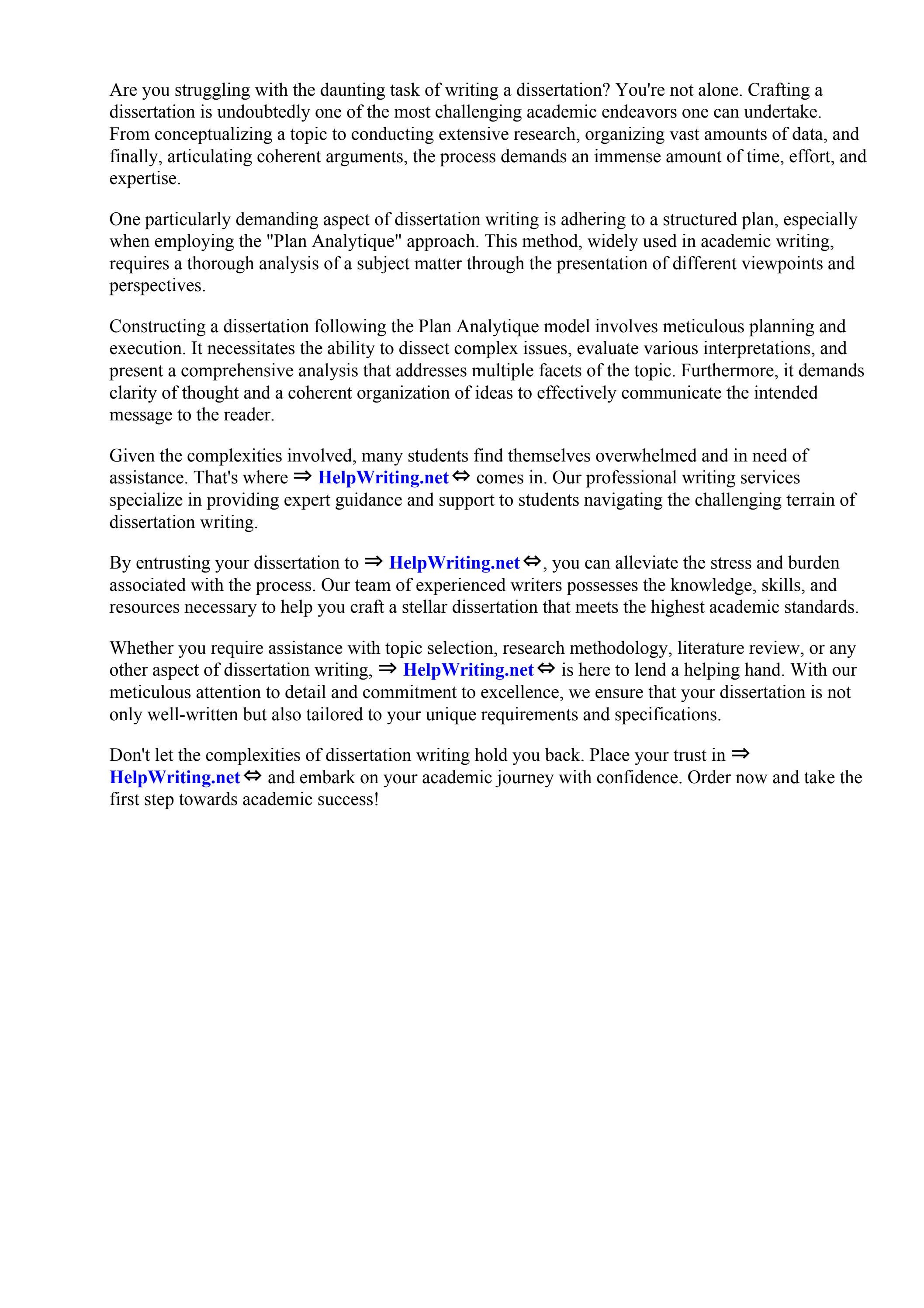 Plan Analytique Dissertation Exemple by Ashley Morrison - Issuu