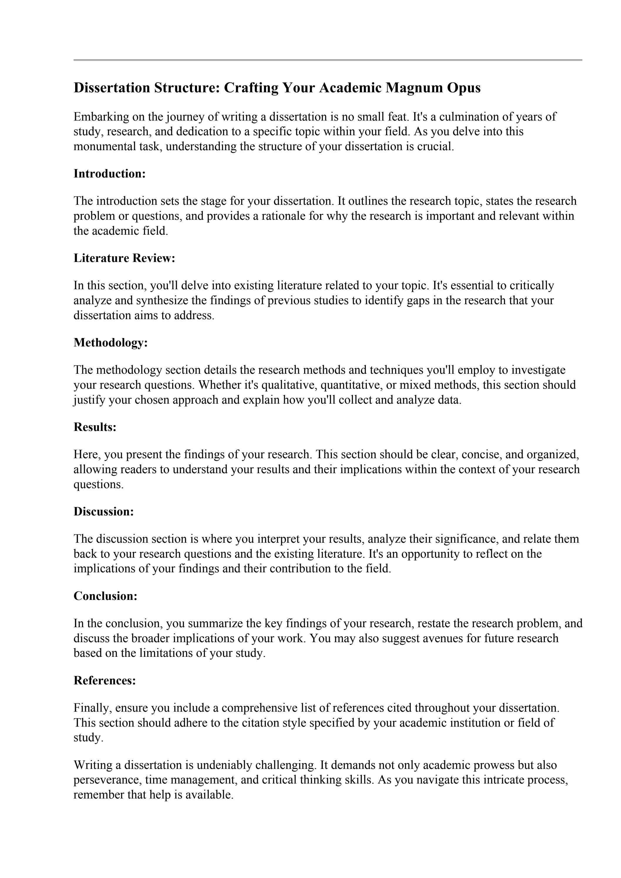 Dissertation Structure By Tiffany Edens Issuu