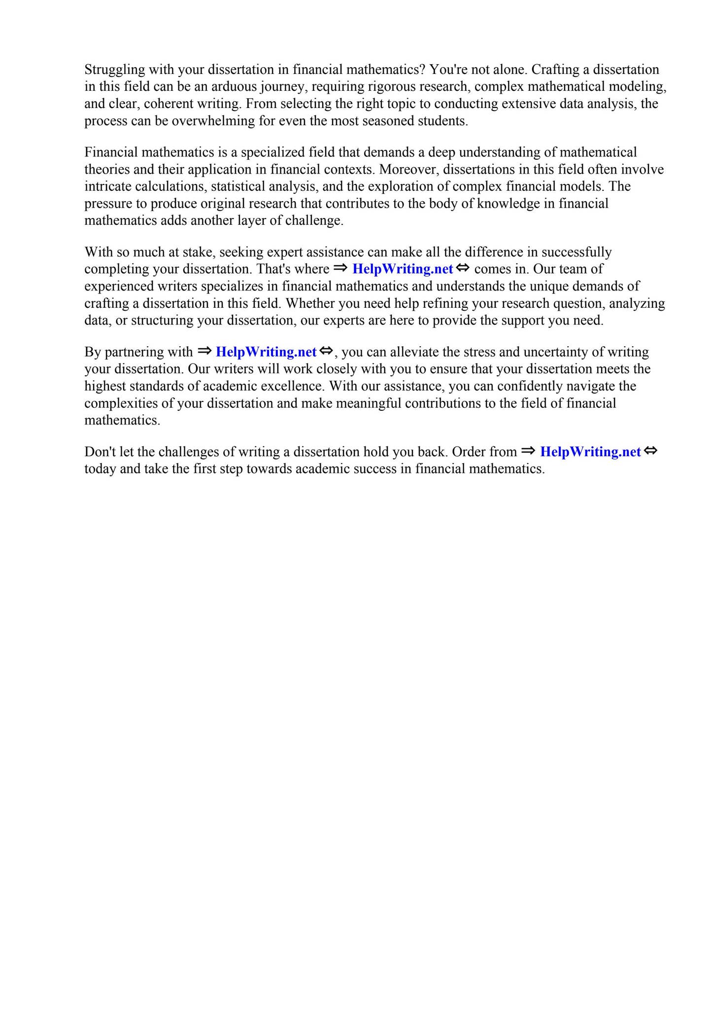 Dissertation Topics In Financial Mathematics by Isis Trabanino - Issuu