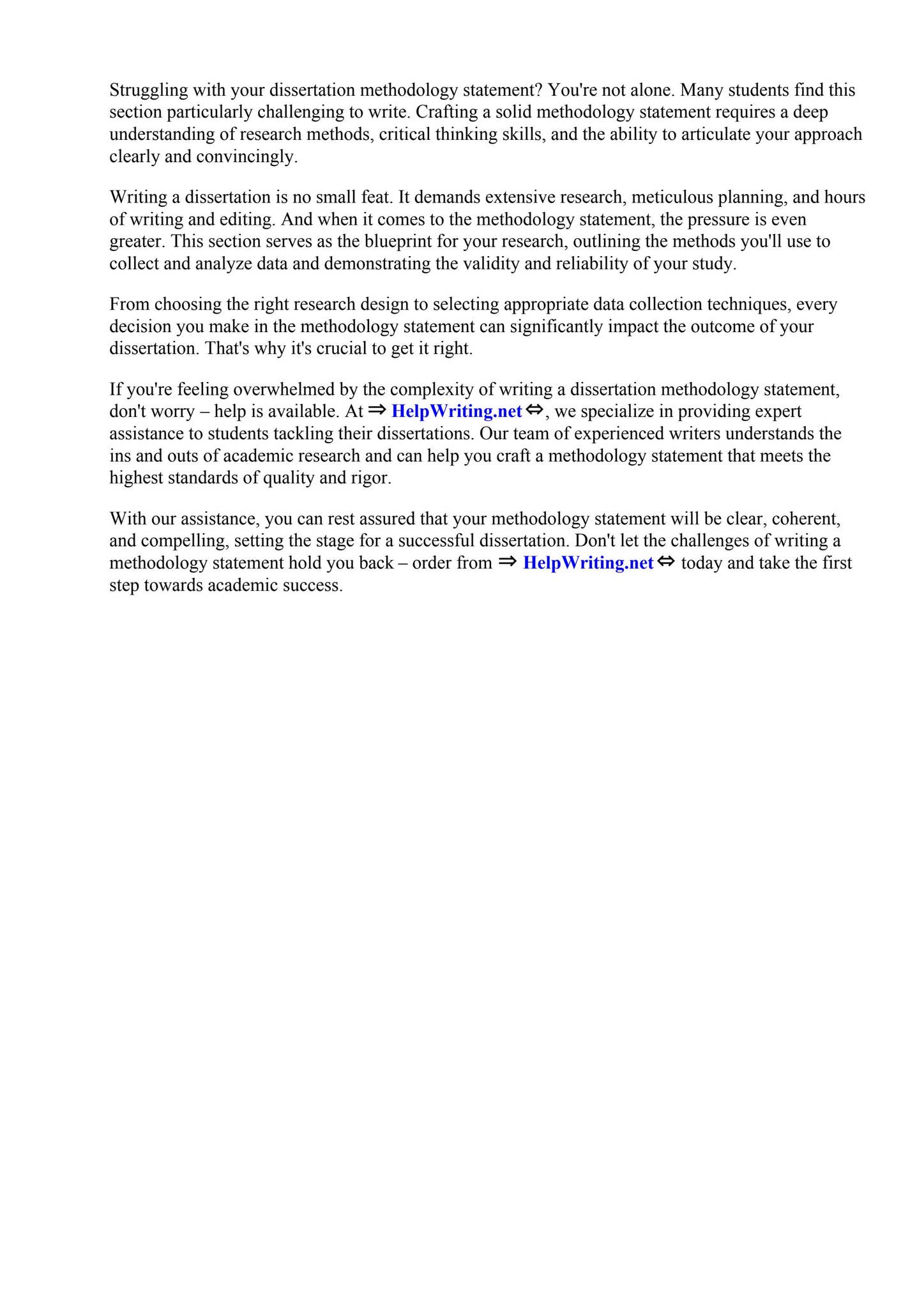 Dissertation Methodology Statement Example by Christina Adams - Issuu