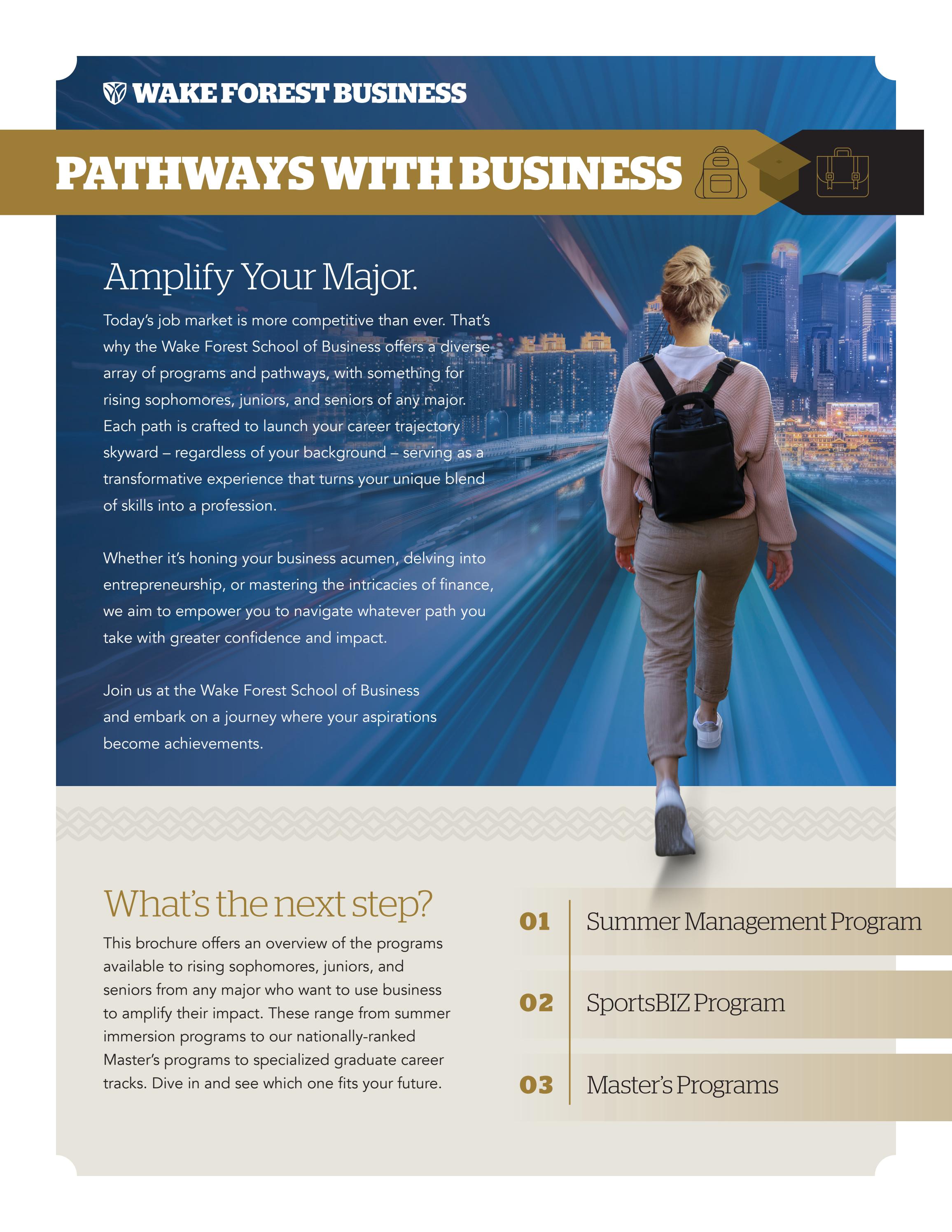 Wake Forest University School of Business Pathways with Business by ...