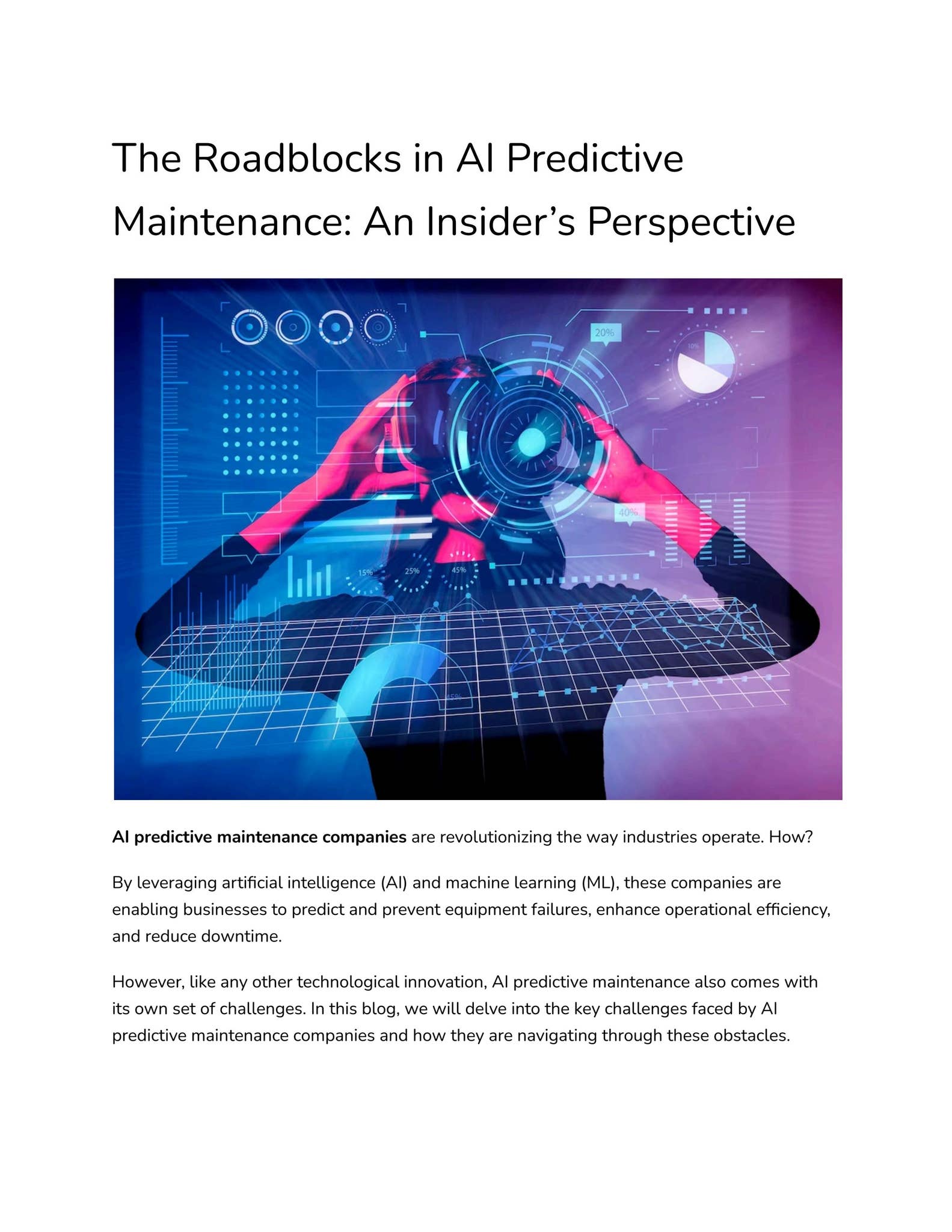 The Roadblocks in AI Predictive Maintenance: An Insider’s Perspective ...
