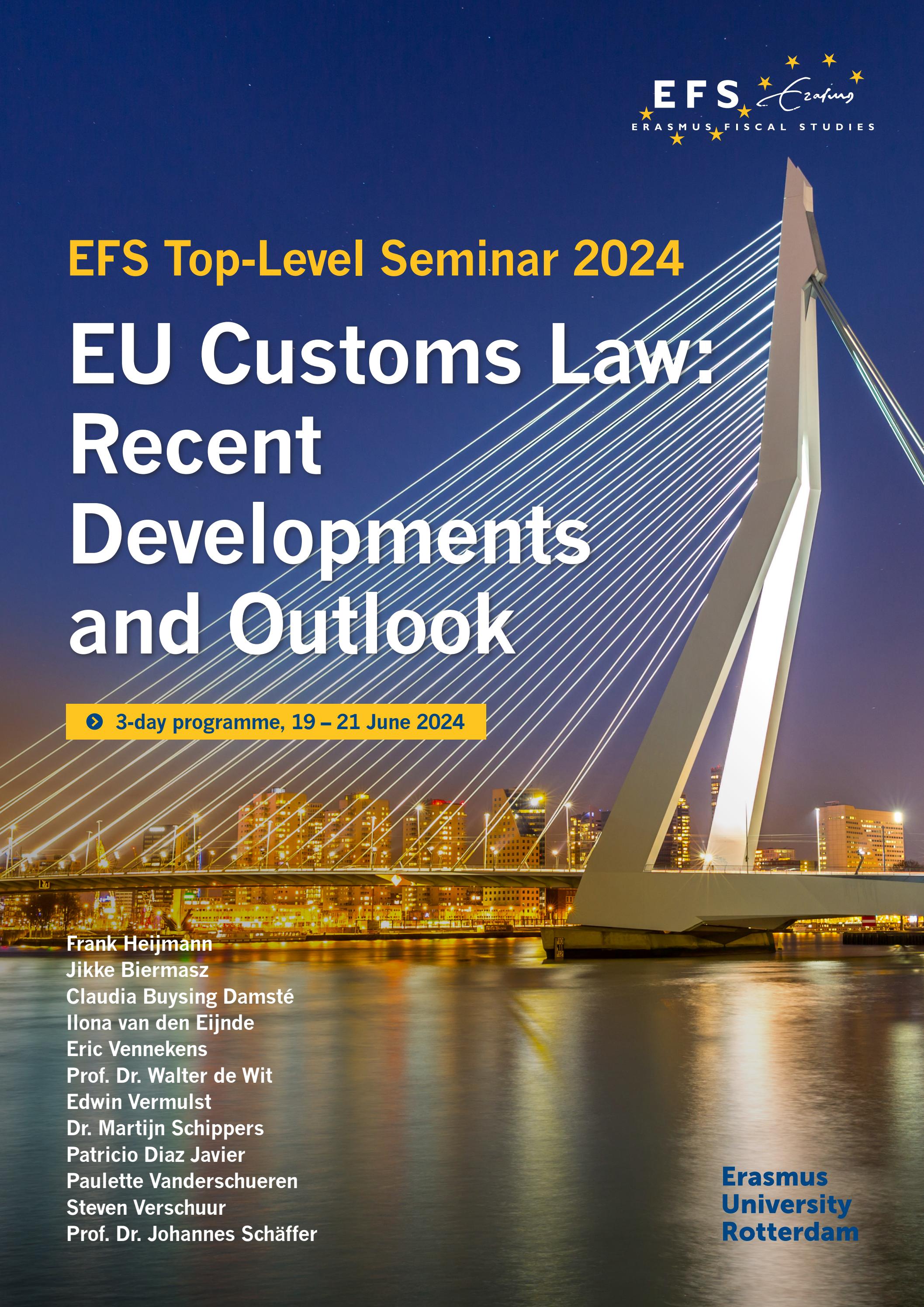 Top-Level Seminar ‘EU Customs Law’ by Europese Fiscale Studies - Issuu