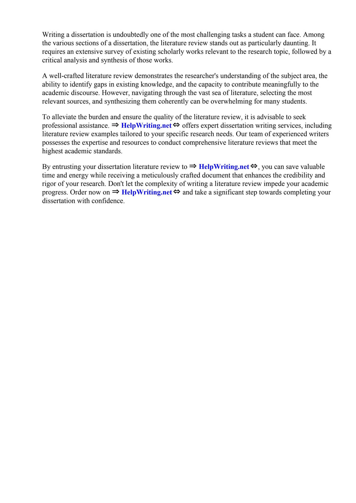 Literature Review In Dissertation Examples by Adriana Thompson - Issuu