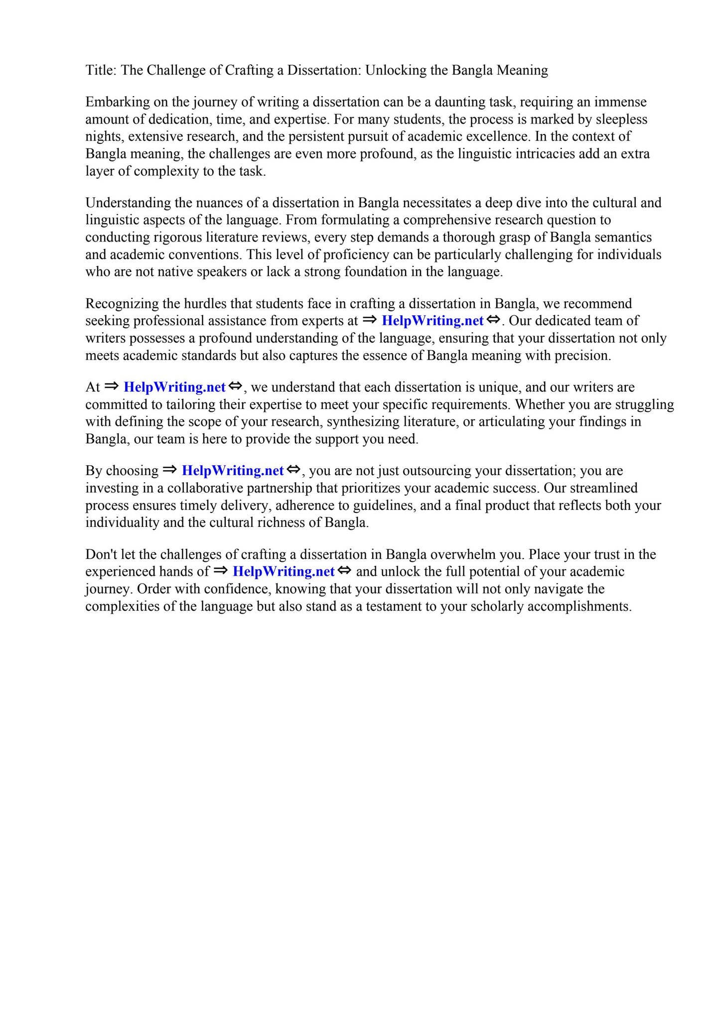 Dissertation Bangla Meaning by Donna Mailhot - Issuu
