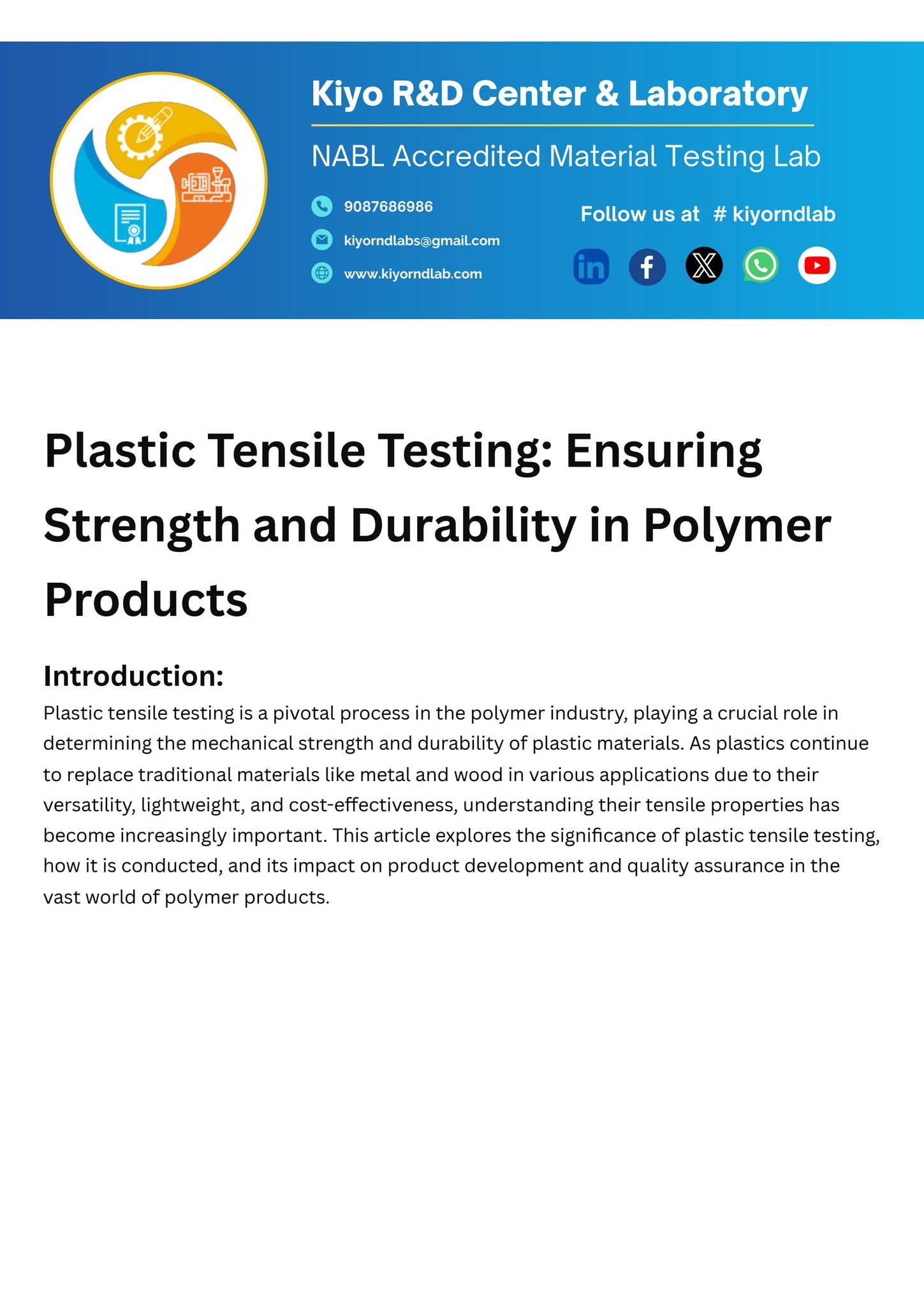 Plastic Tensile testing laboratory in chennai, plastic tensile ...