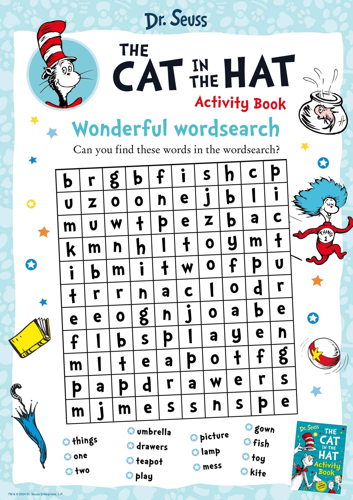 The Cat in The Hat Activity Book - Activity Sheets by ...