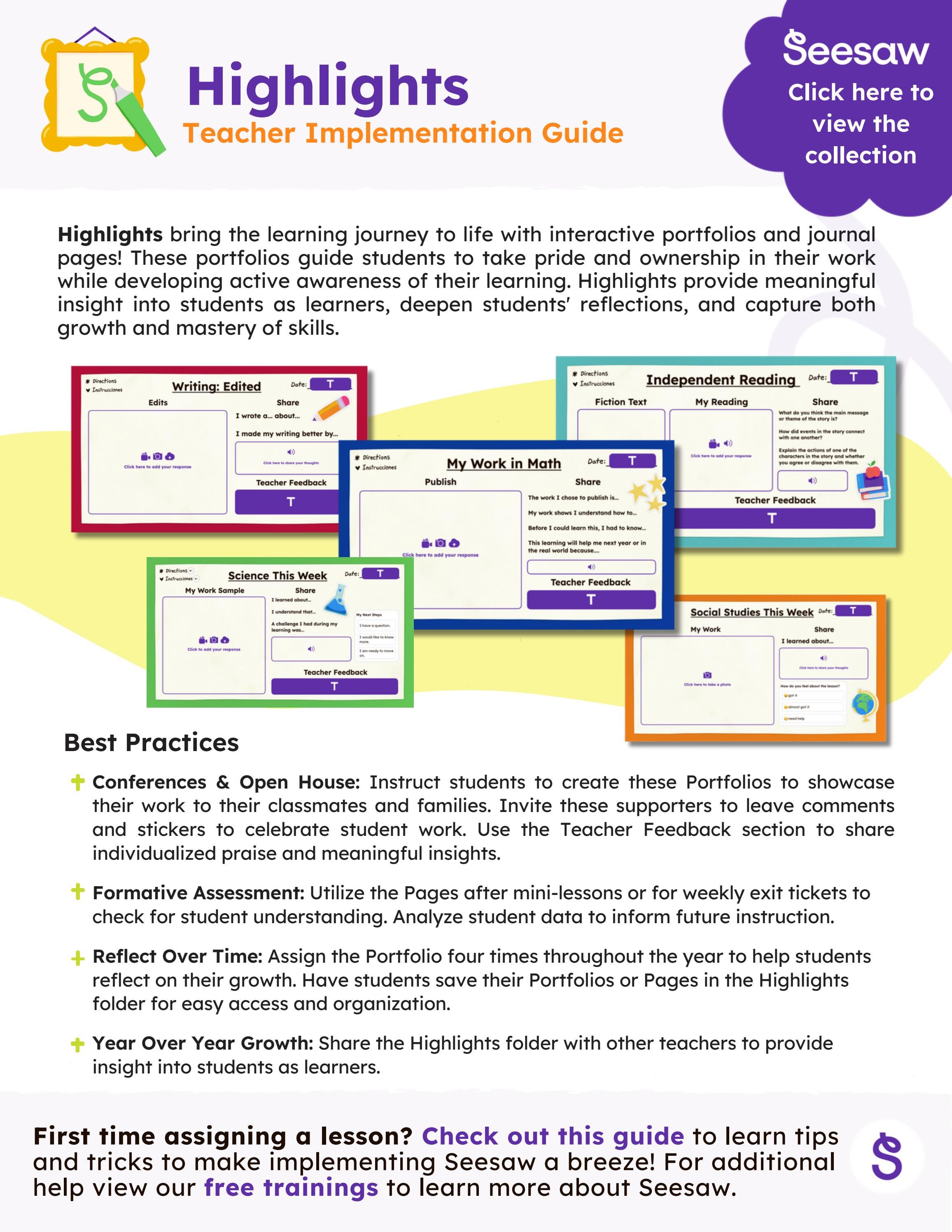 Highlights Implementation Guide by seesawlearning - Issuu