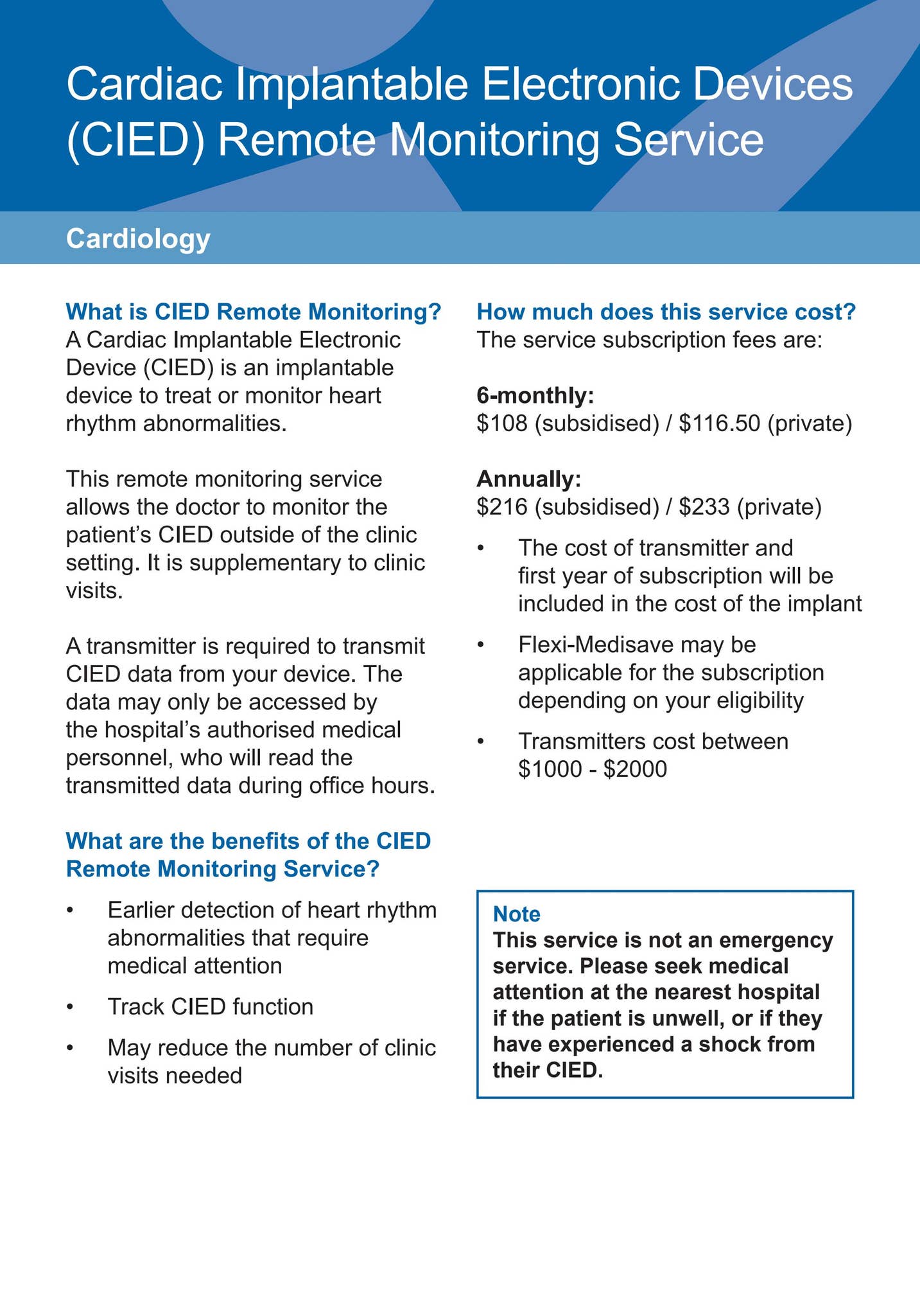 Cardiac Implantable Electronic Devices (CIED) Remote Monitoring ...