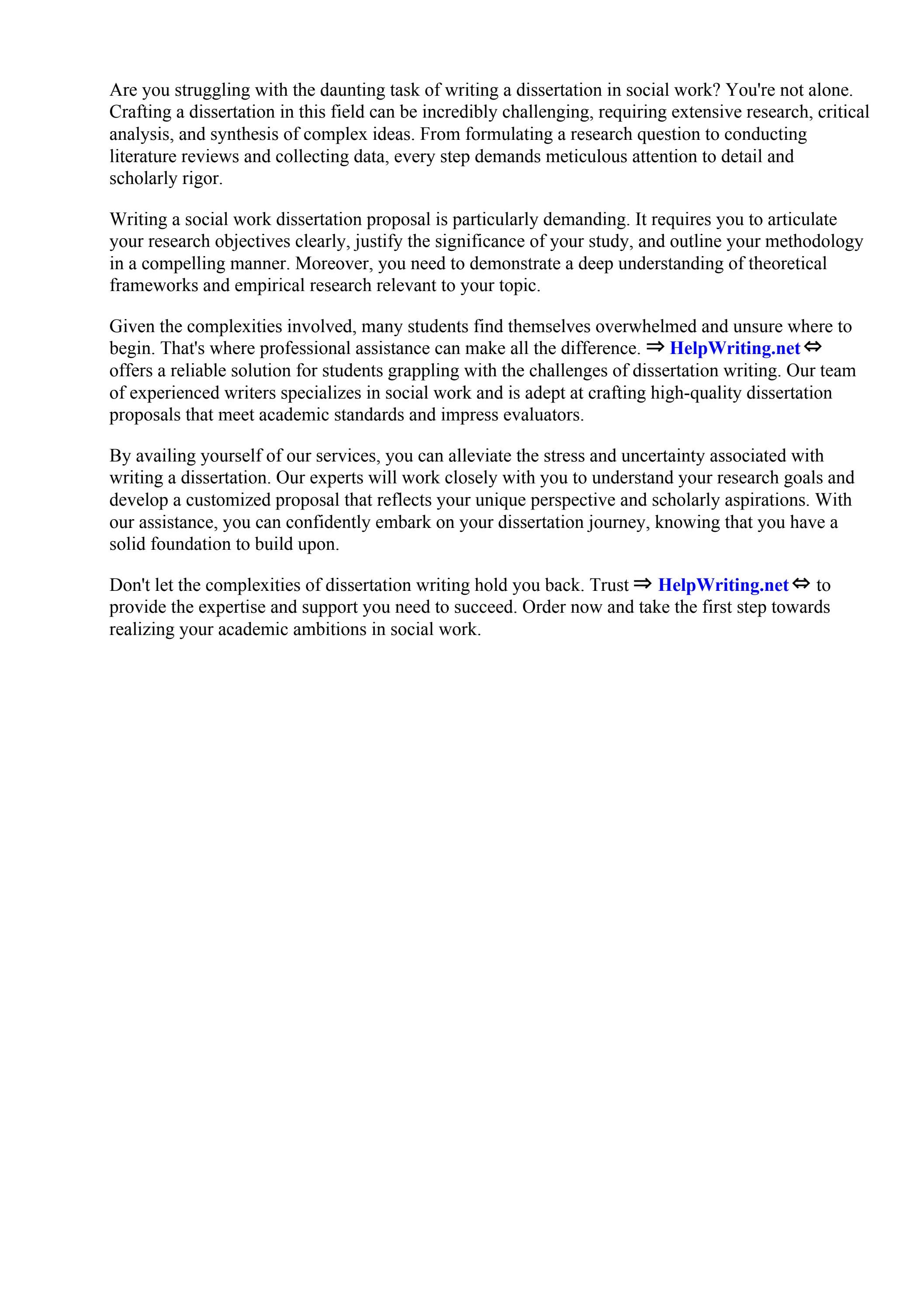 Social Work Dissertation Proposals Examples by Anastasia Brooks - Issuu