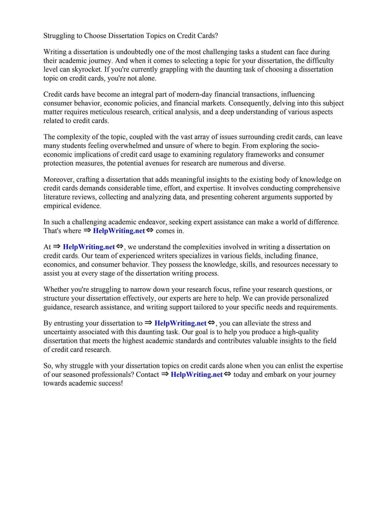 Dissertation Topics On Credit Cards by Pamela Lewis - Issuu