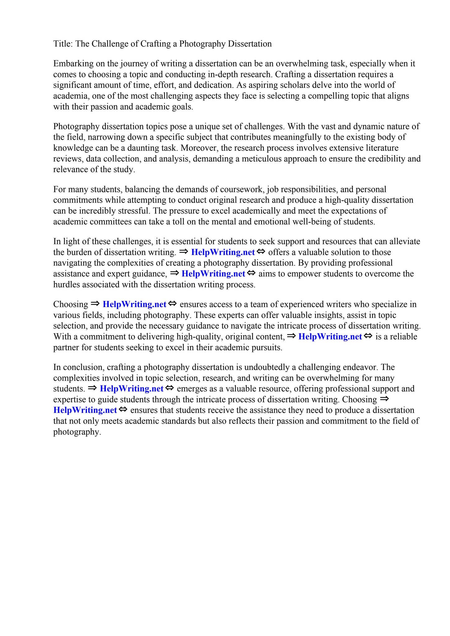 Photography Dissertation Topics by Pamela Lewis - Issuu