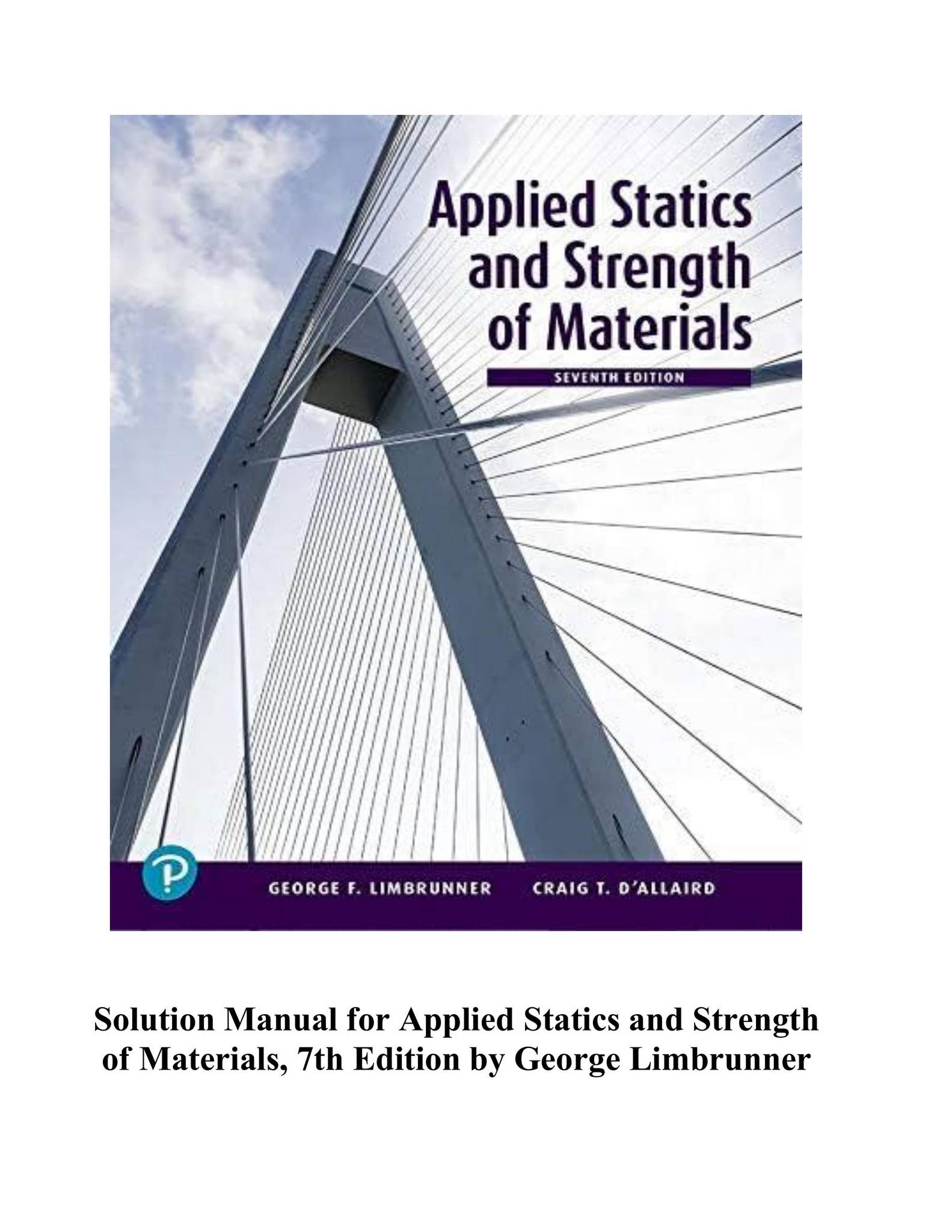 Solution Manual for Applied Statics and Strength of Materials 7th ...