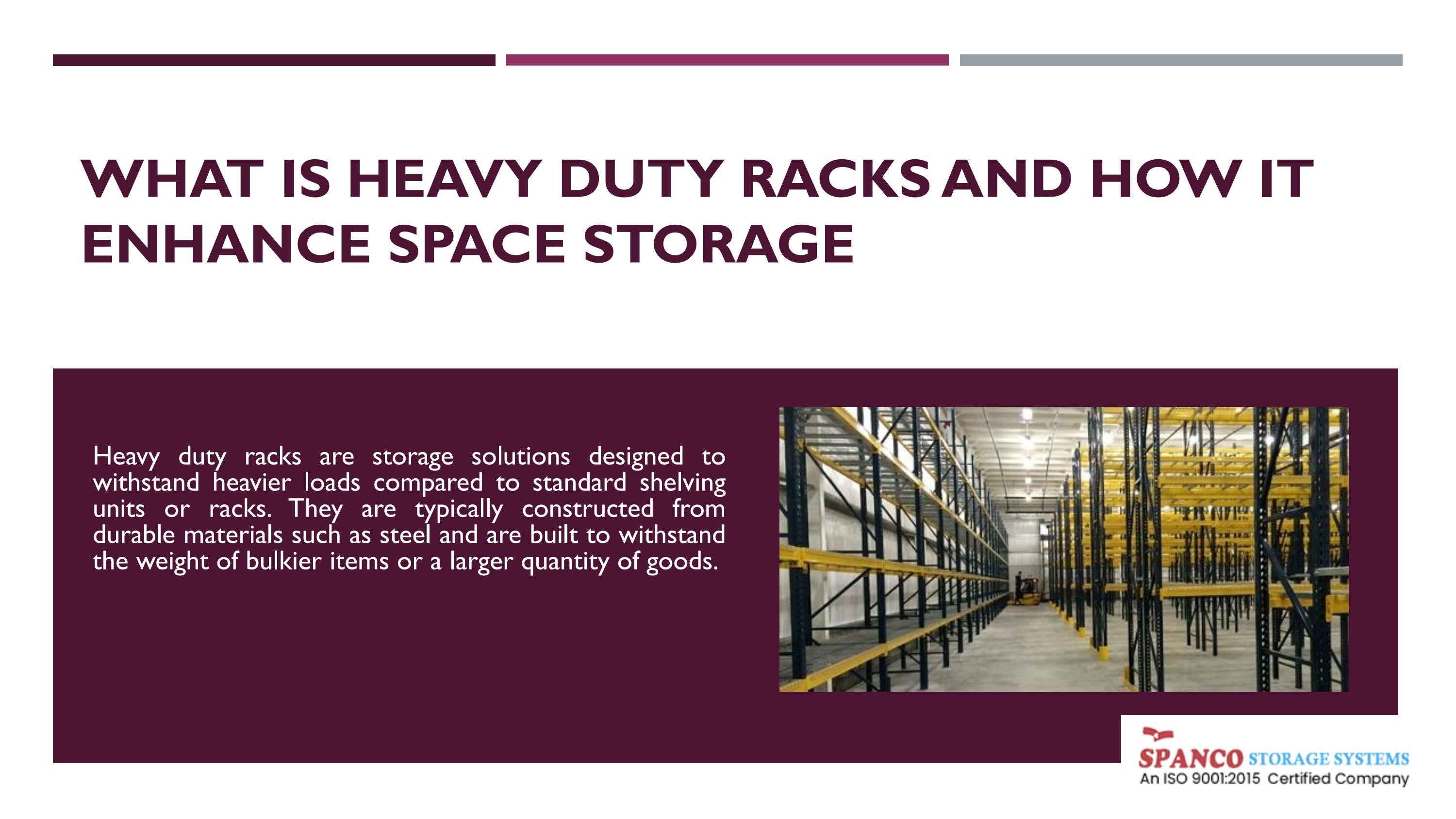 Best Heavy Duty Racks Manufacturers in India by Spanco Storage Systems ...