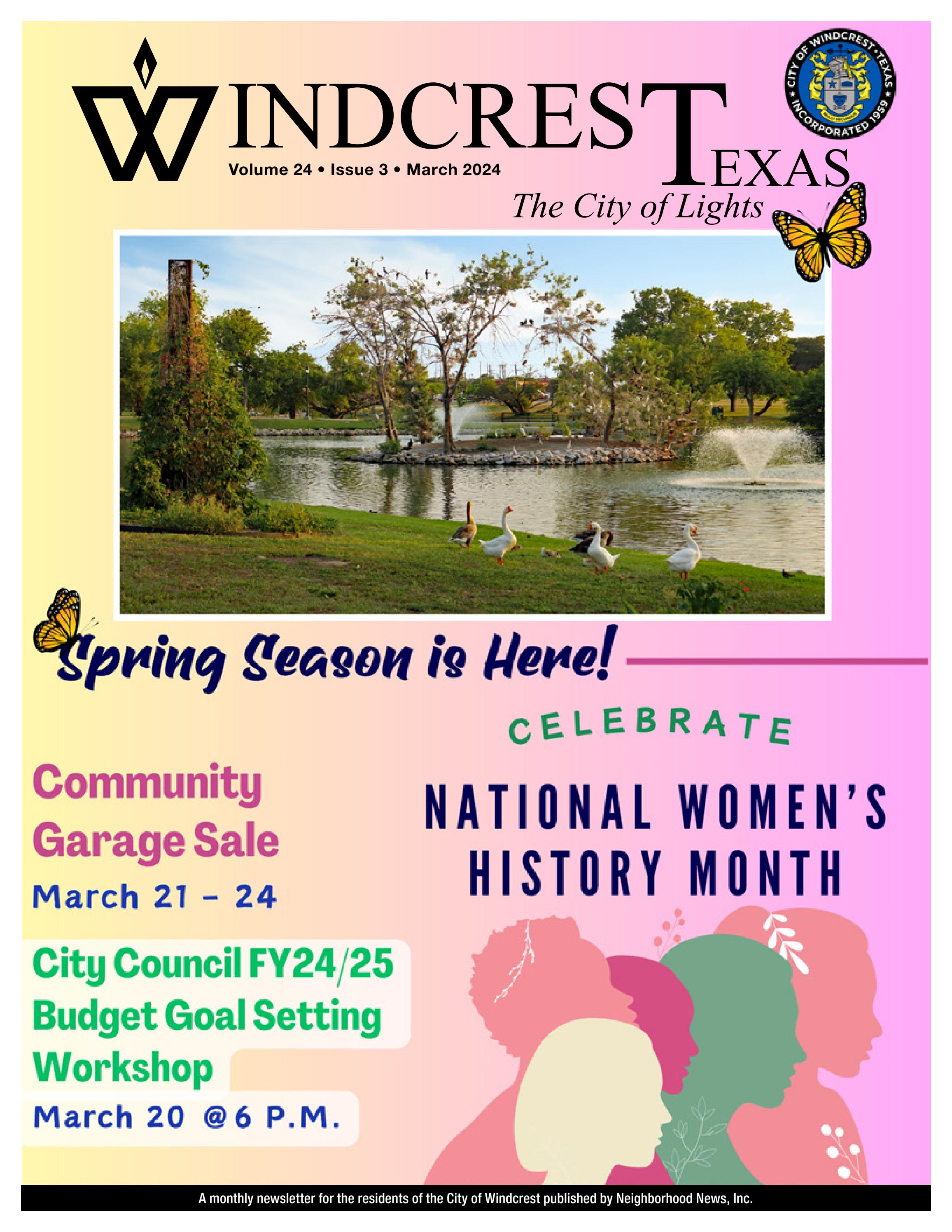 City of Windcrest March Newsletter by City of Windcrest Texas - Issuu