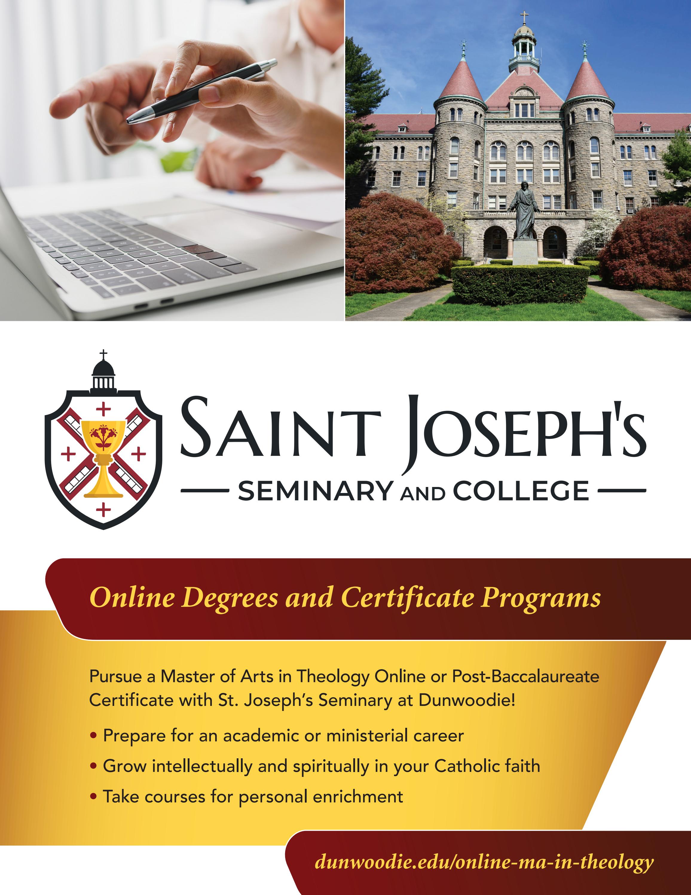 St. Joseph's Seminary and College – Online Programs 2024 Brochure by ...