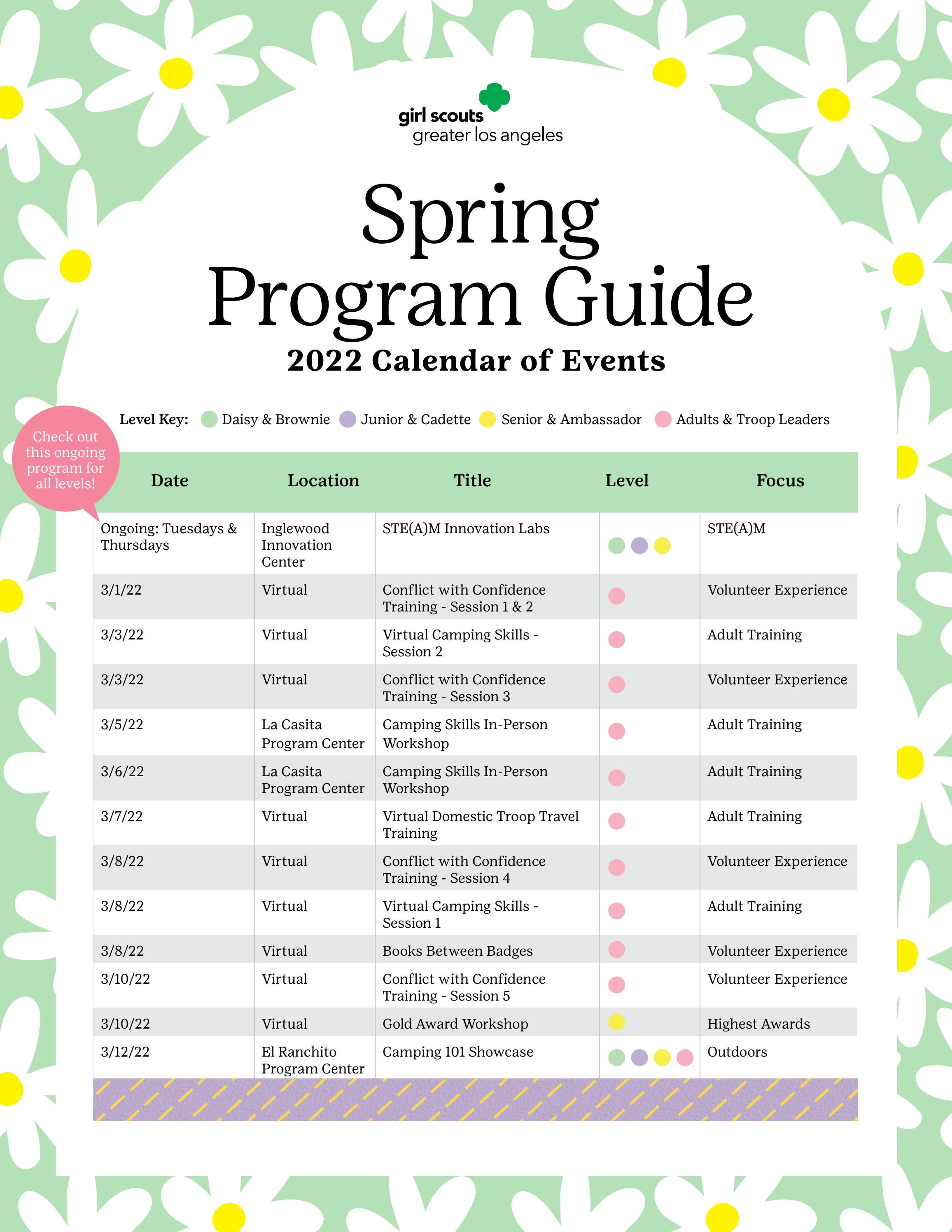 Girl Scouts Grater Los Angeles Spring Program Guide 2022 by AngDiaz - Issuu