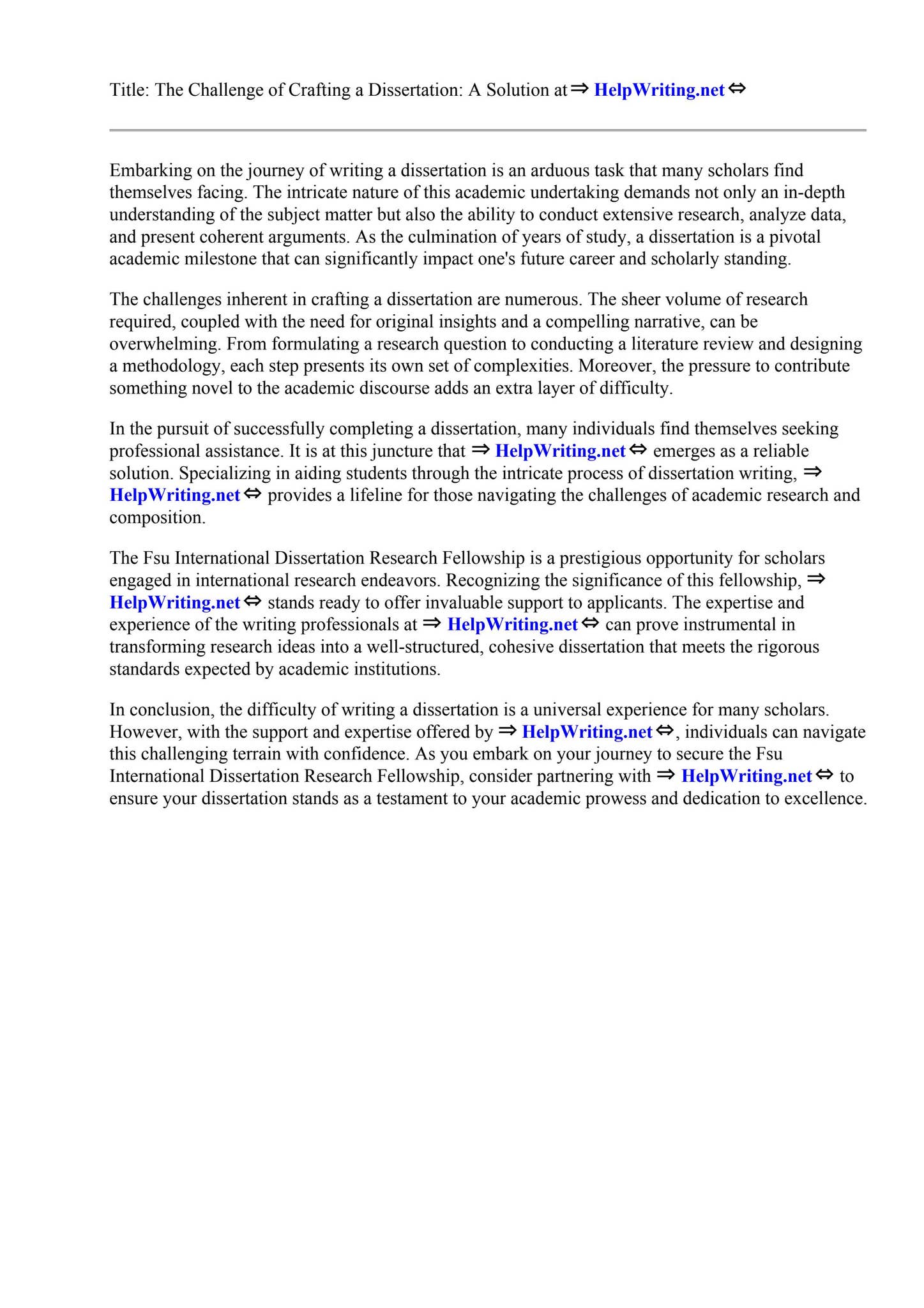Fsu International Dissertation Research Fellowship by Samantha Jones ...