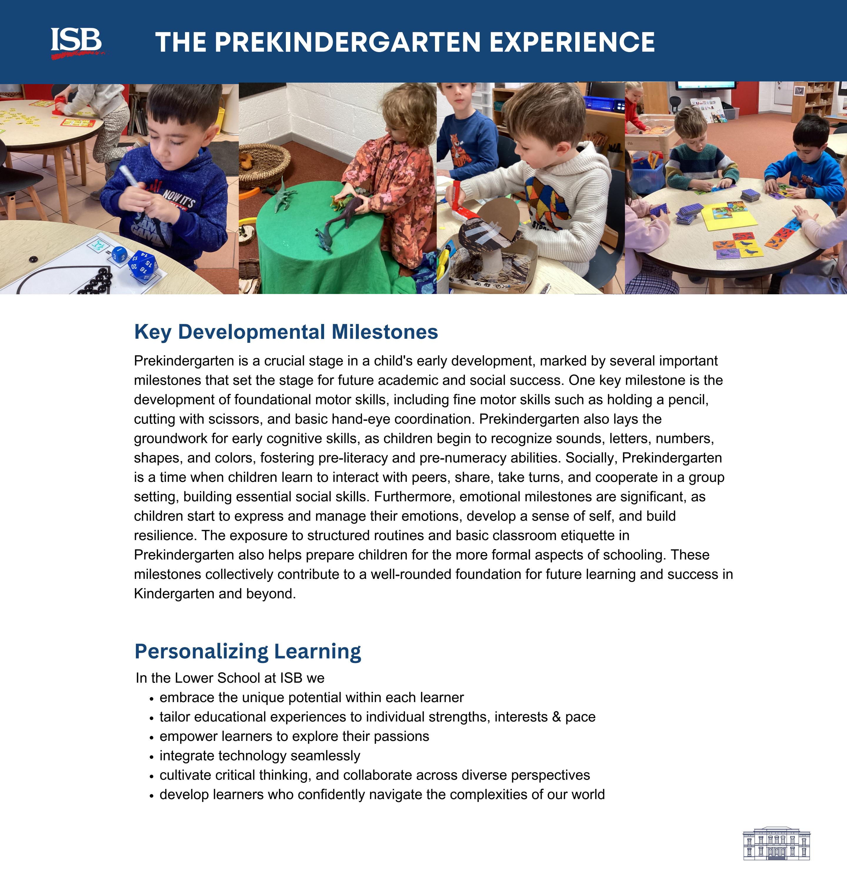 Prekindergarten Experience by internationalschoolofbrussels - Issuu