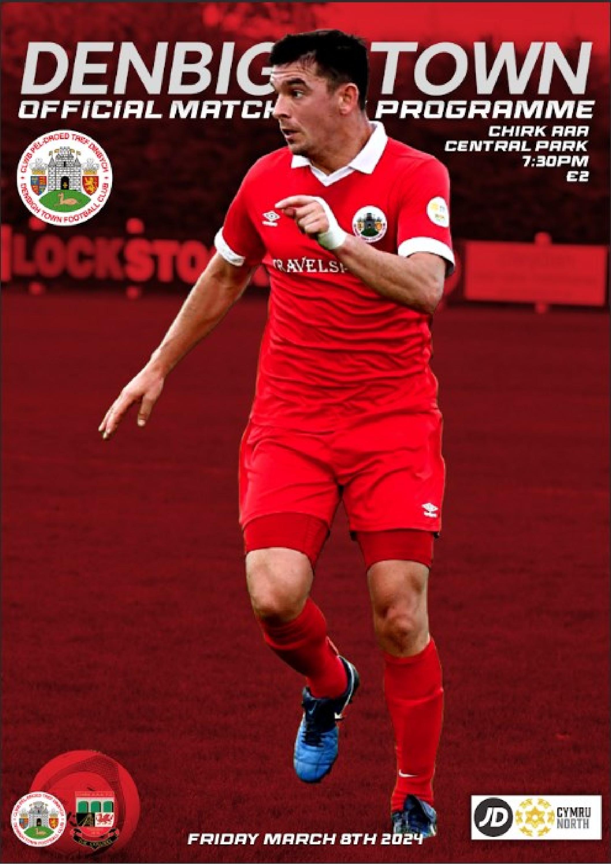 PROGRAMME | Denbigh Town v Chirk AAA (08/03/2024) by denbightownfc - Issuu