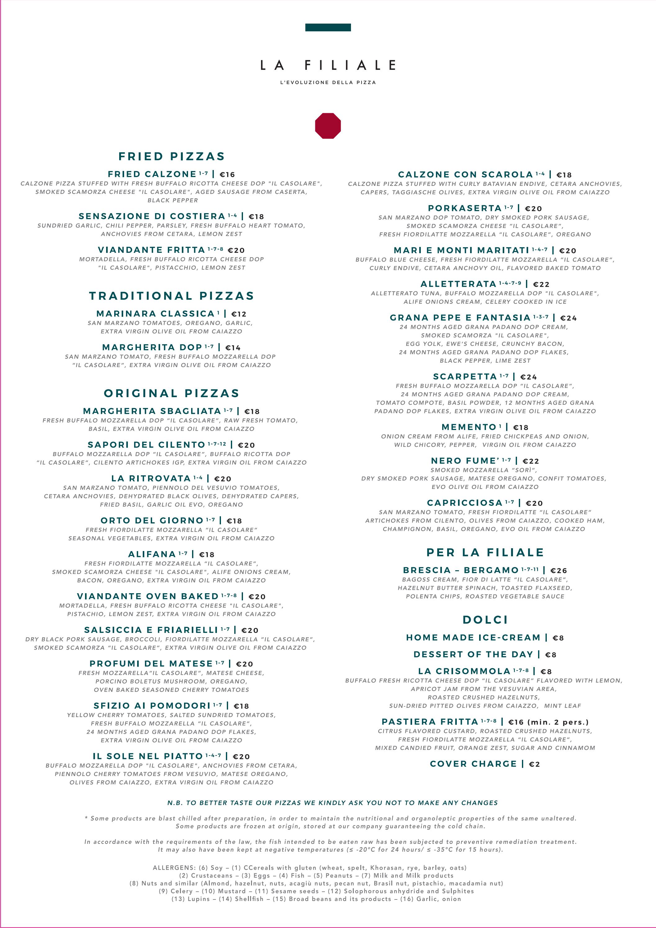 L'Albereta Relais & Châteaux | La Filiale Menu EN by Ingenia Direct s.r ...