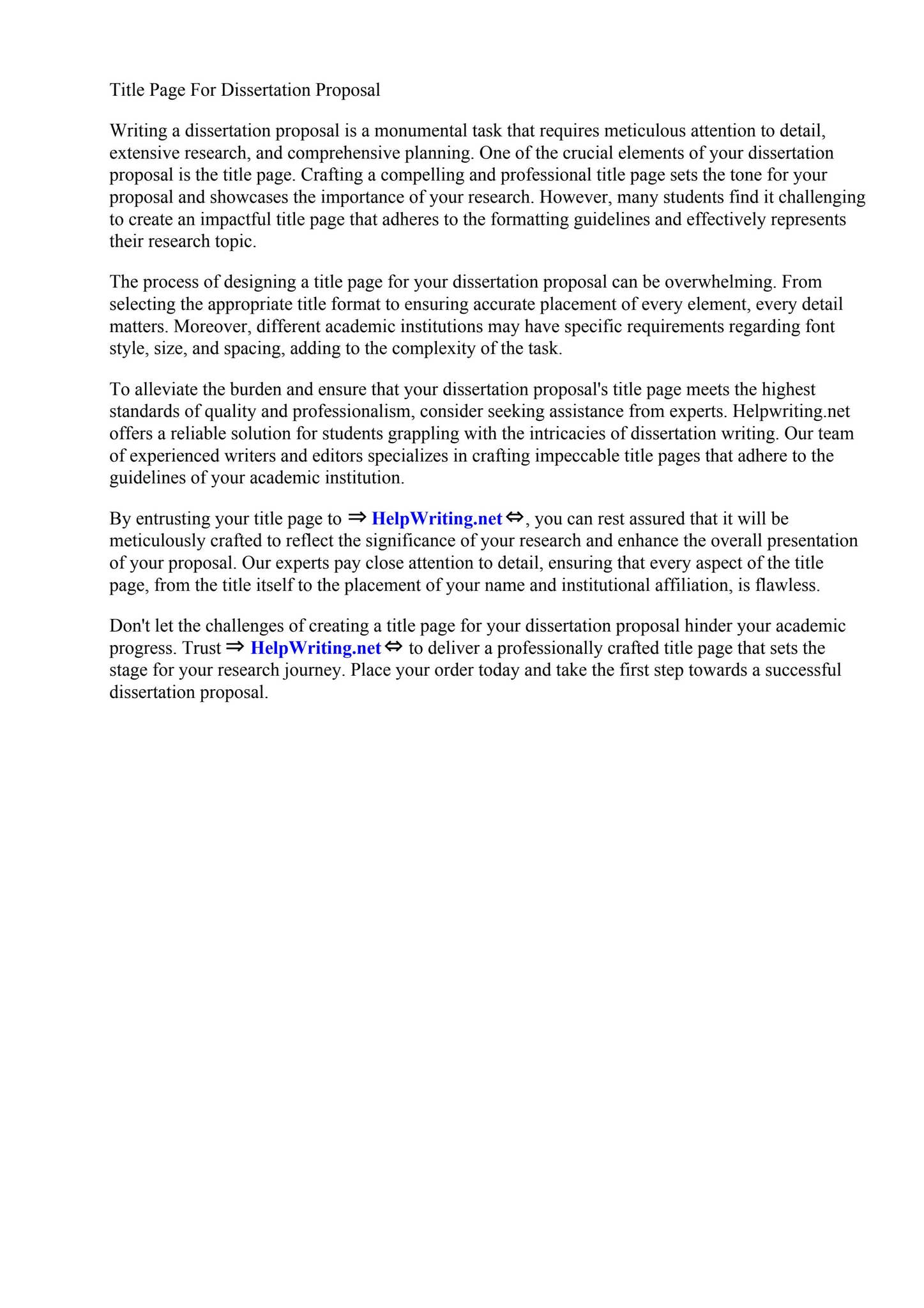 Title Page For Dissertation Proposal by Cassie Landry - Issuu