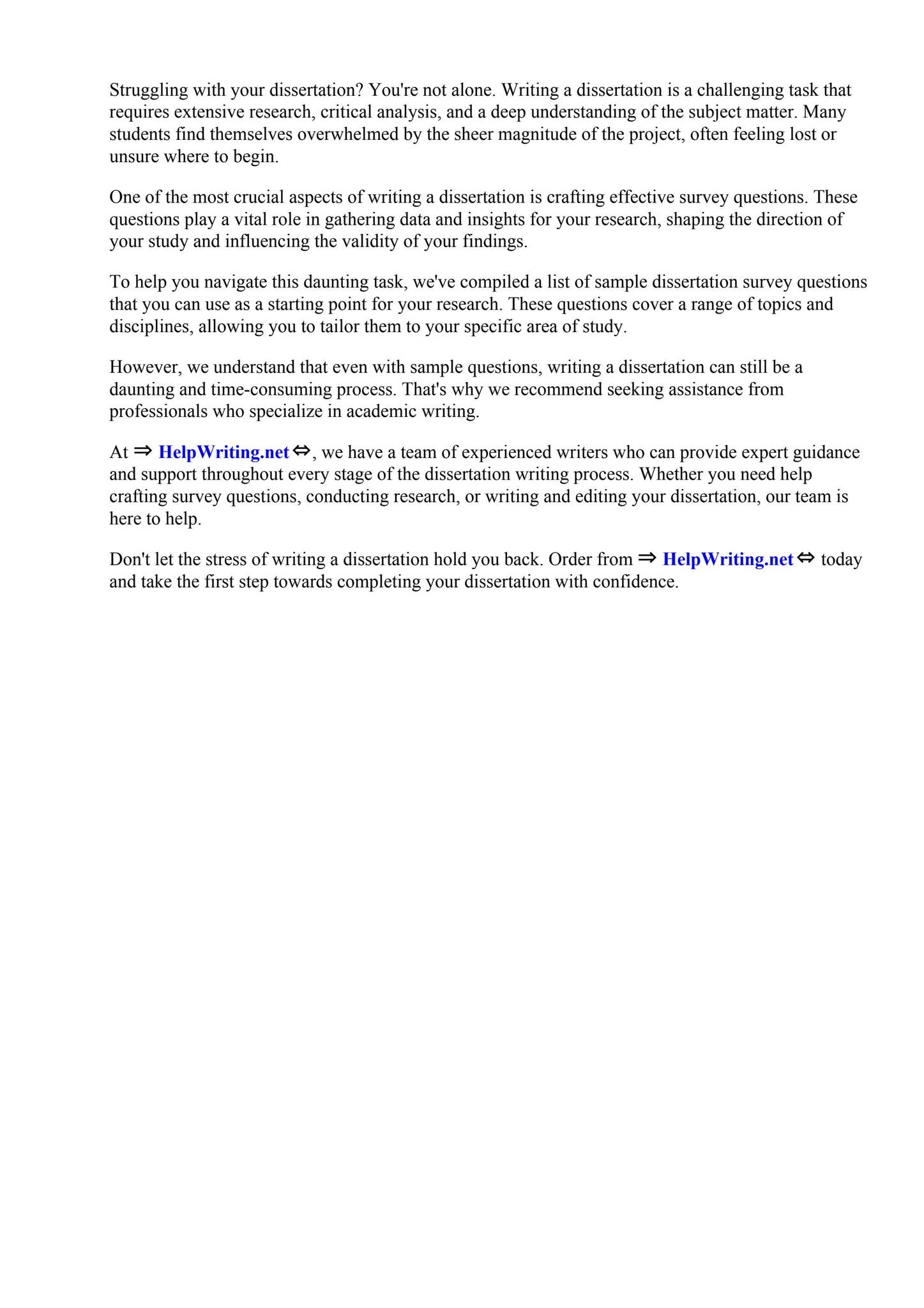 Sample Dissertation Survey Questions by Mandy Taylor - Issuu