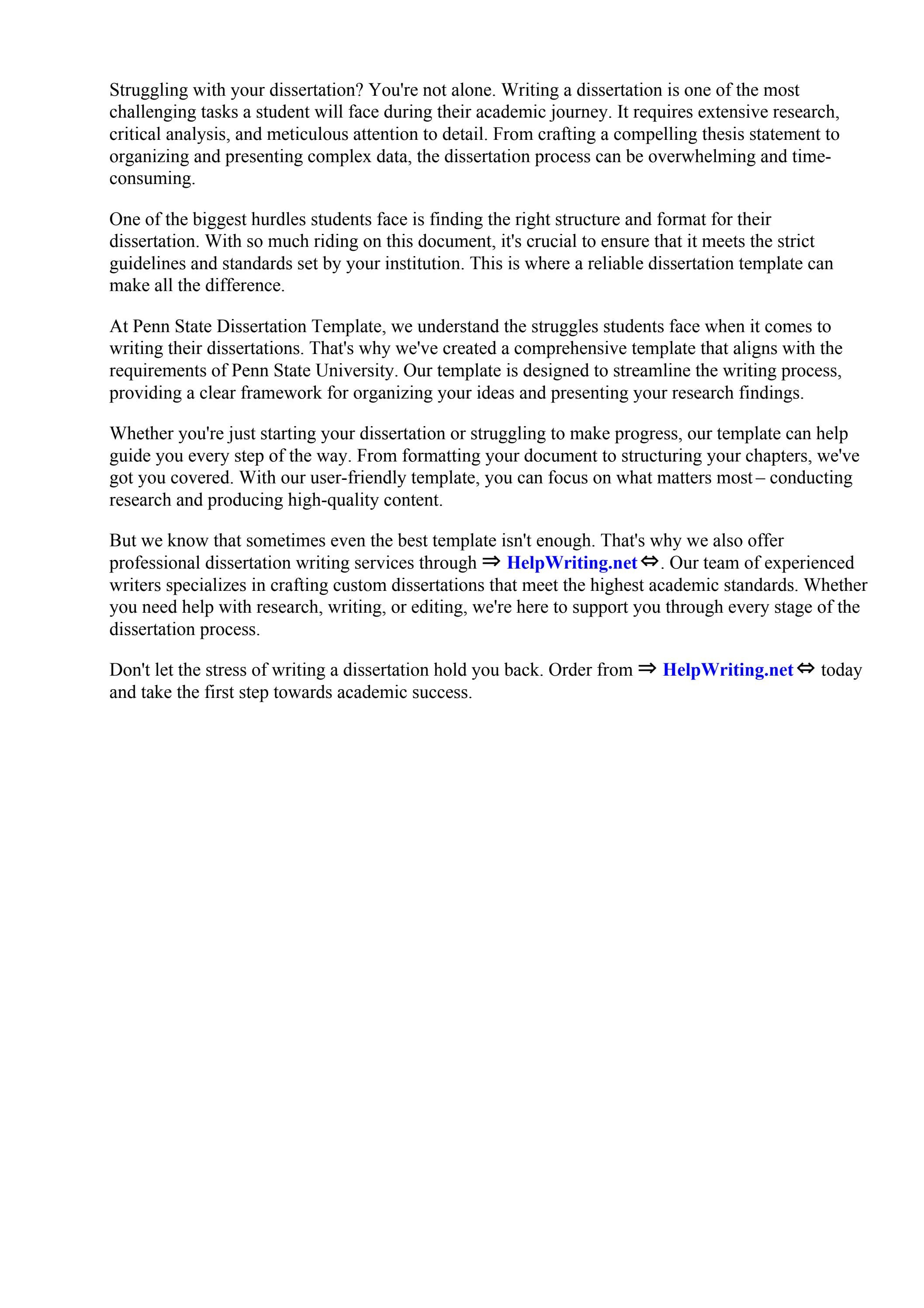 Penn State Dissertation Template By Jacqueline Williams Issuu