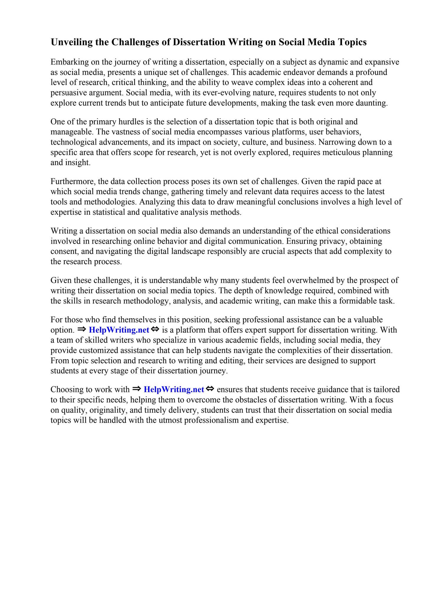Dissertation Topics On Social Media by Tia Armstrong - Issuu