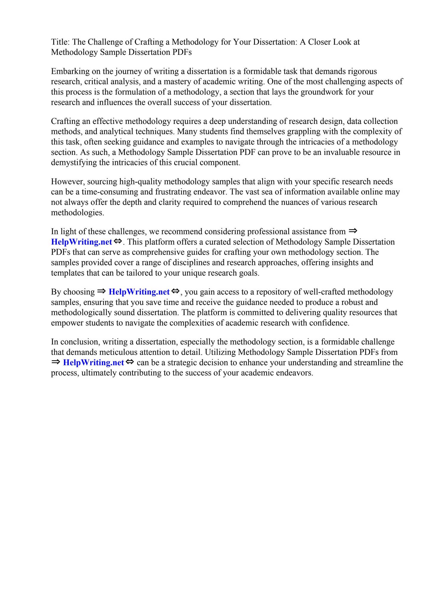 Methodology Sample Dissertation Pdf by Christy Garcia - Issuu
