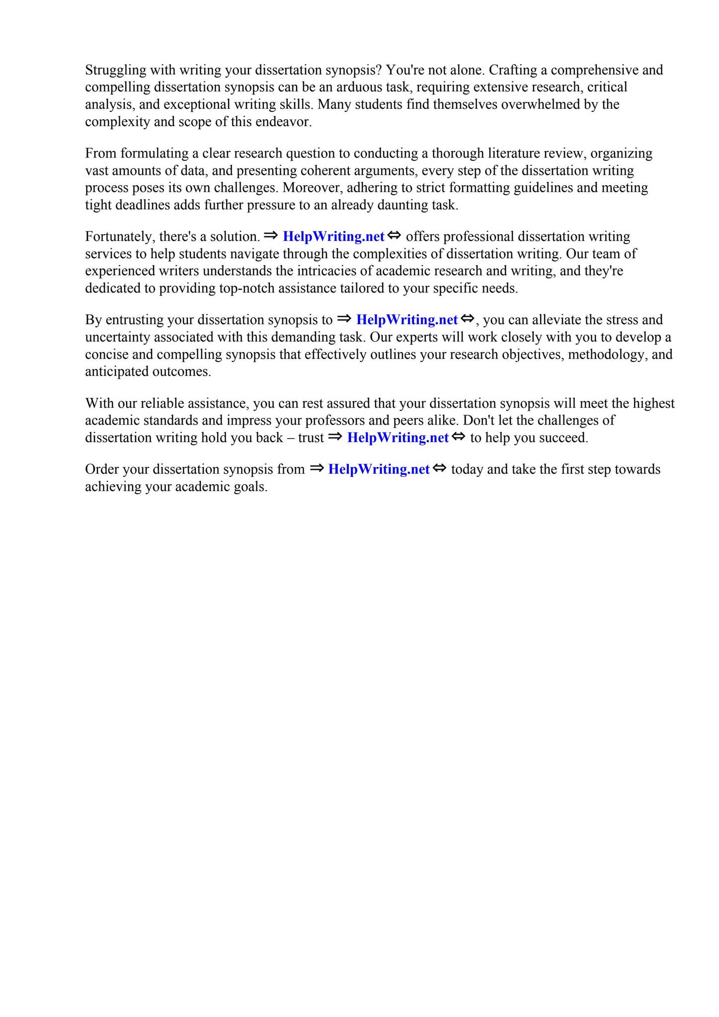 Dissertation Synopsis Example by Amy Hill - Issuu