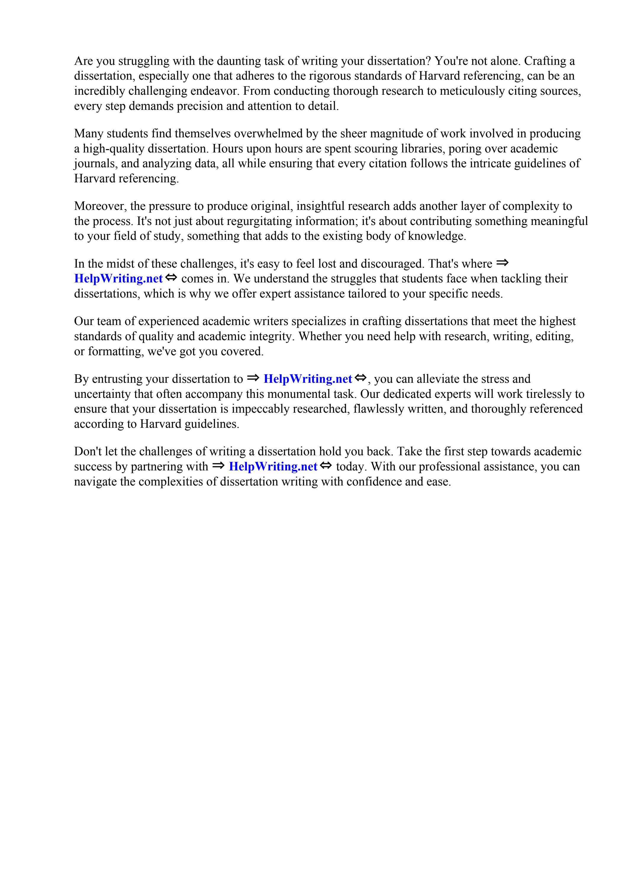 Dissertation Harvard Reference by Christine Porter - Issuu
