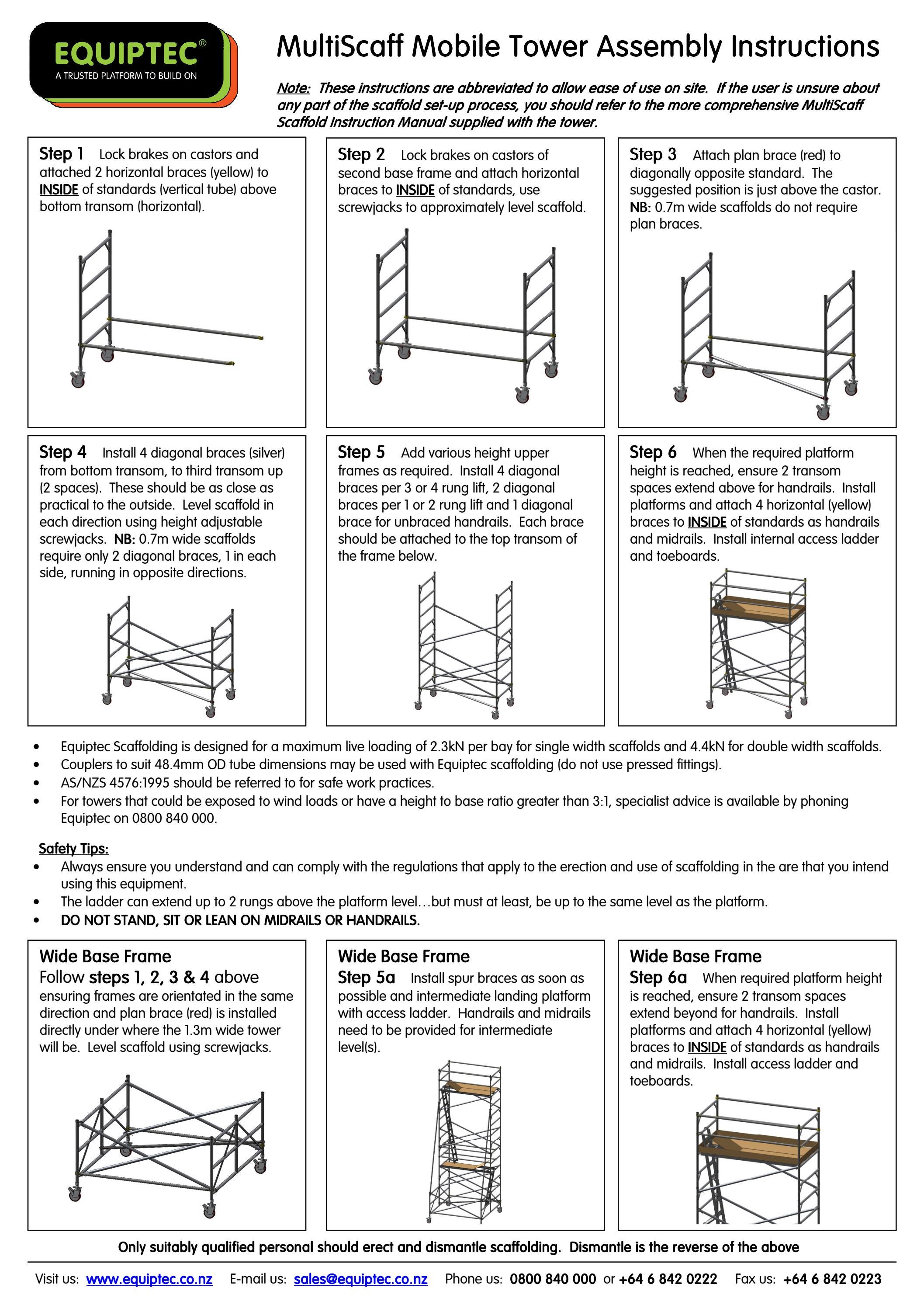 Multiscaff Mobile Tower Assembly Instructions by AcrowNZ - Issuu