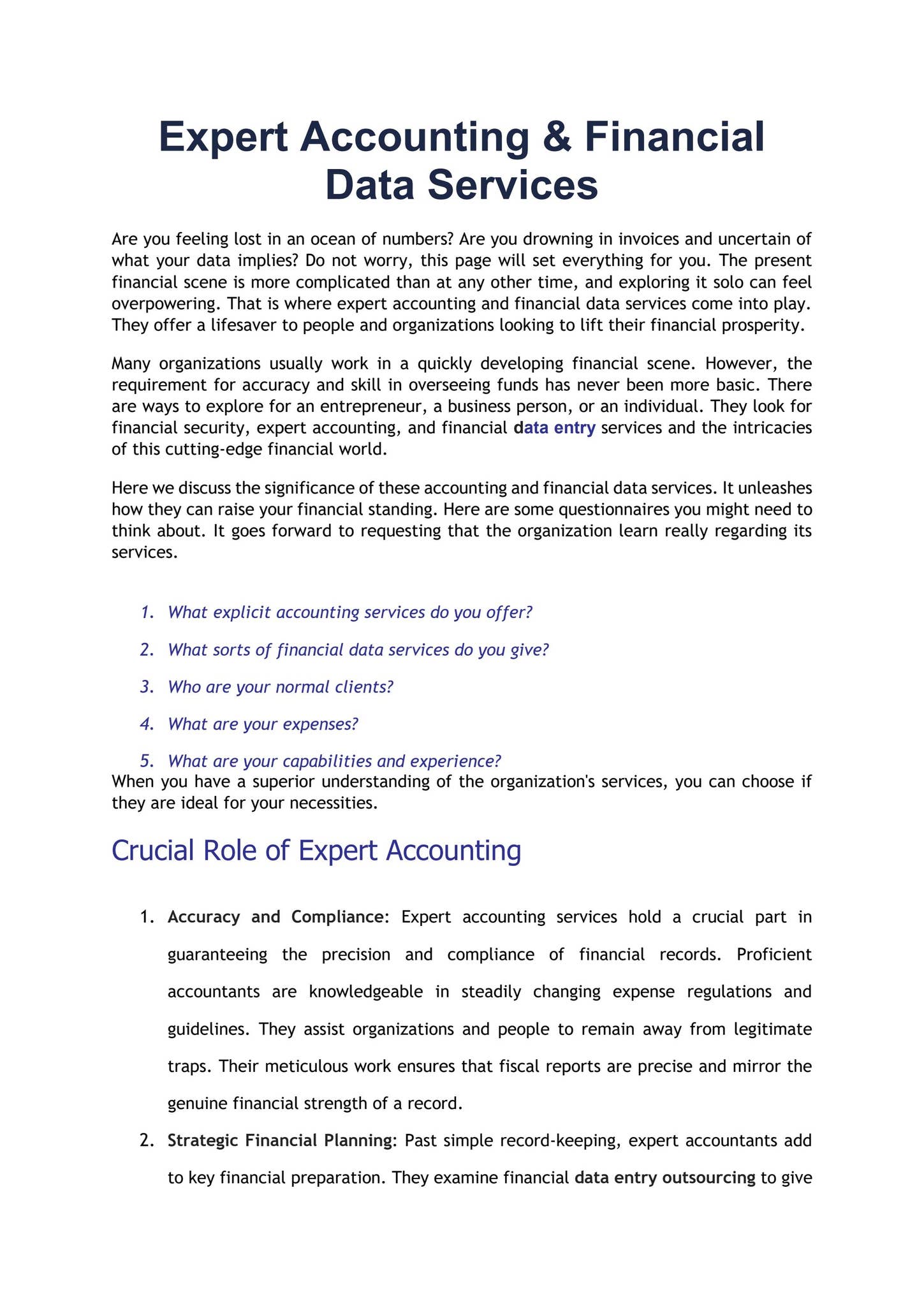 Expert Accounting & Financial Data Services by dataxpertz - Issuu