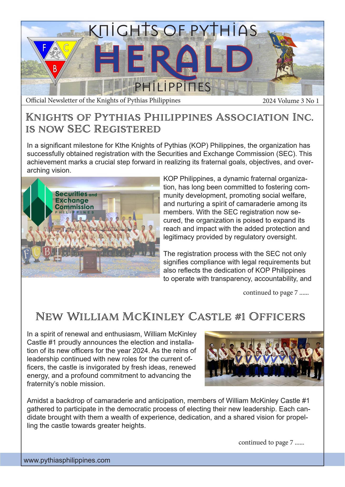 Herald Vol 3 No 1: by Knights of Pythias Philippines - Issuu