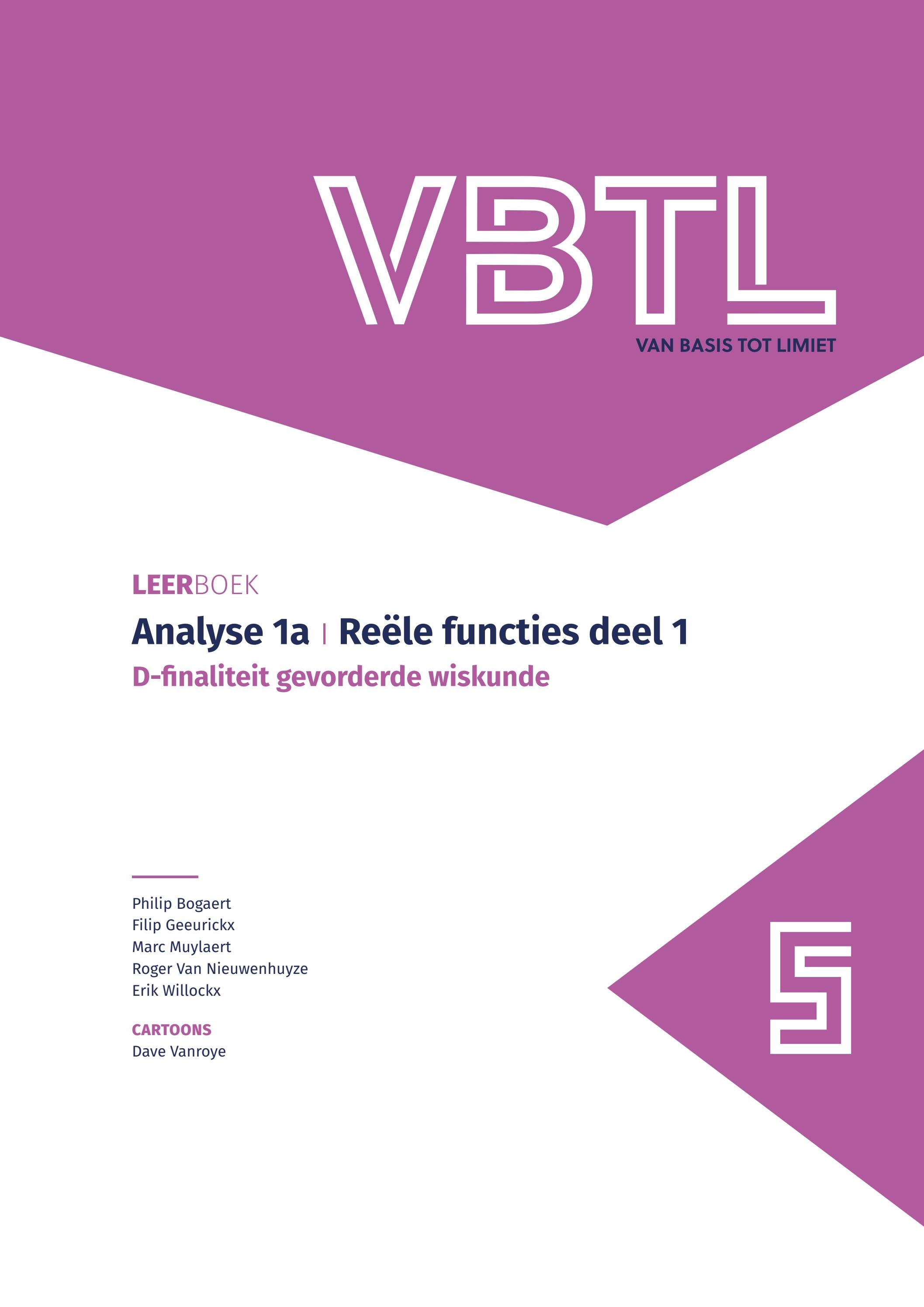 VBTL 5 D-gevorderde wiskunde - Leerboek Analyse 1a en reële functies deel 1 - inkijk methode by ...