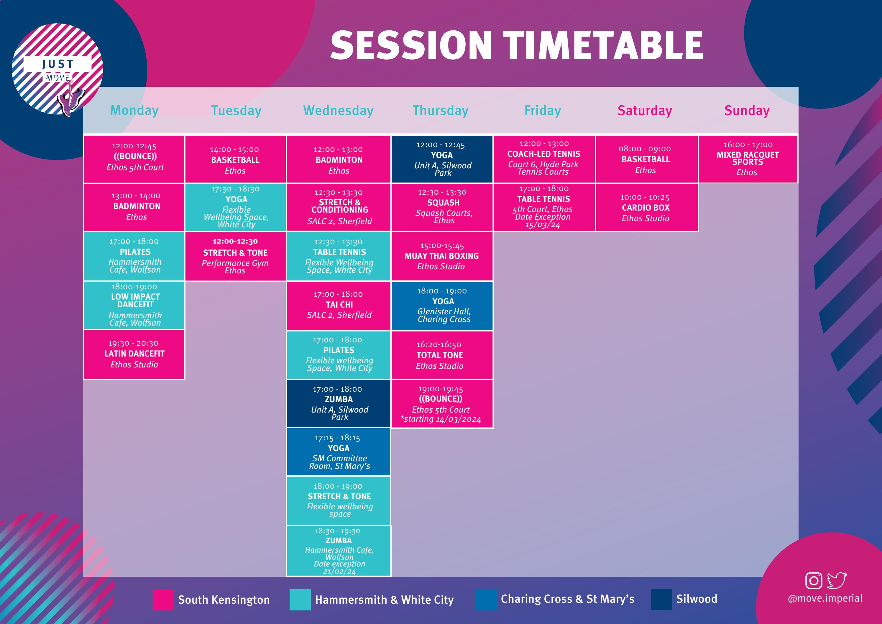 Just Move Timetable by Imperial College London - Issuu
