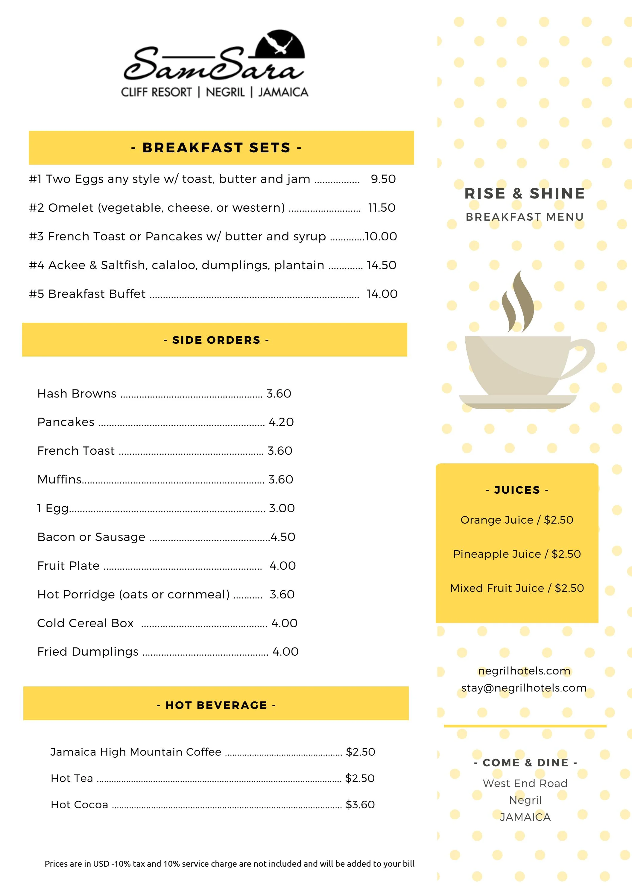 Samsara Cliff Resort Dining Menu by Social Caddie - Issuu