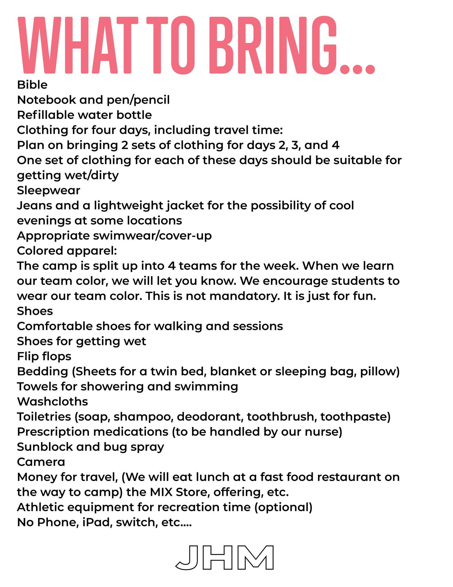 CIY MIX What to Bring by secondchurchdanville - Issuu