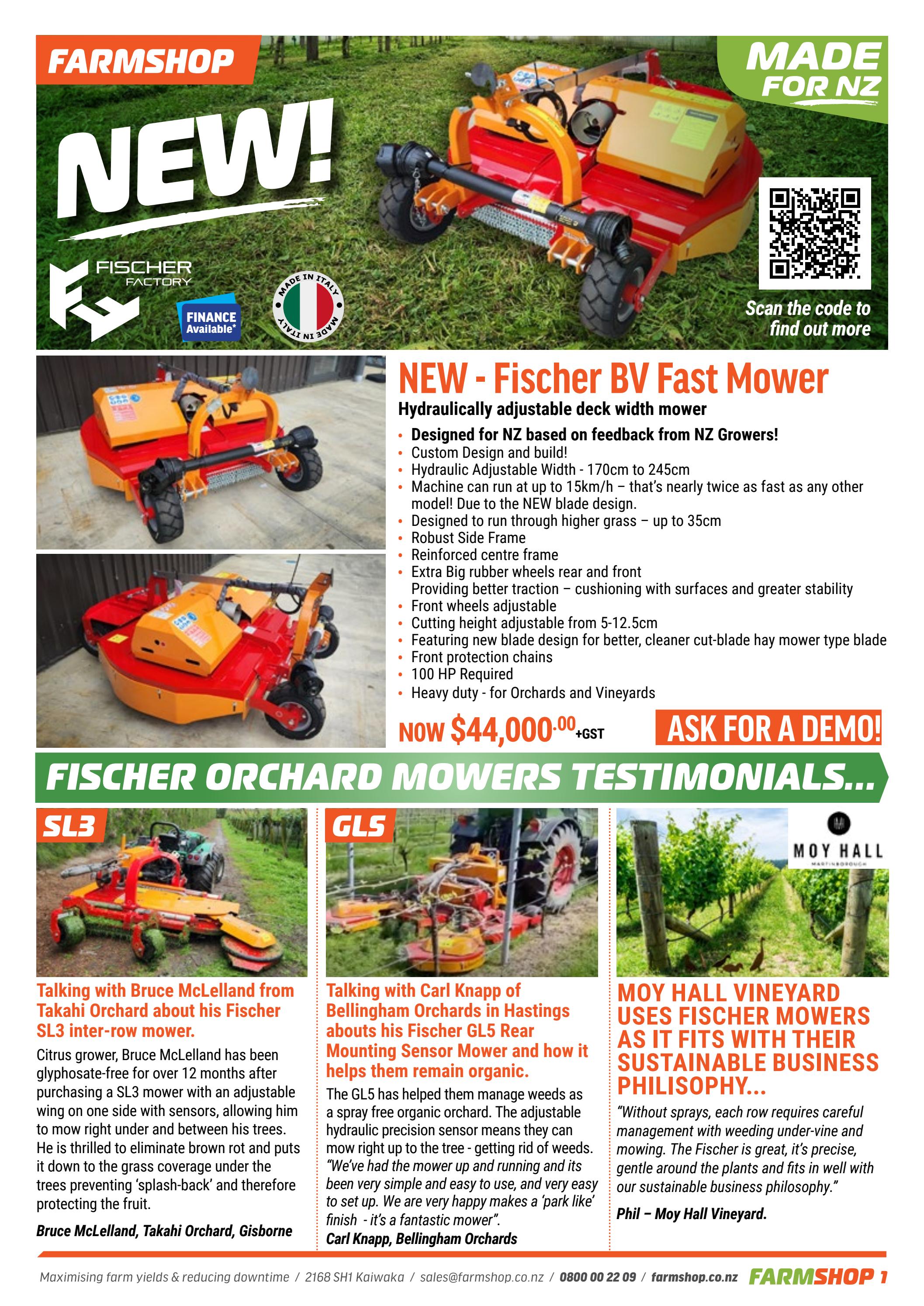 Fischer Orchard & Vineyard Mowers Specials by PrimeHort & FarmShop - Issuu