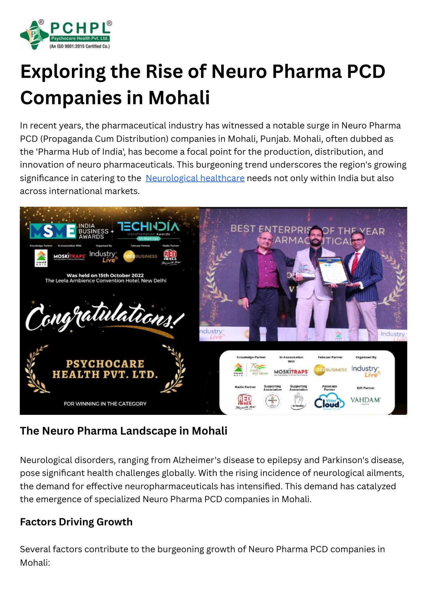 No.1 Neuropsychiatry PCD contract manufacturer in punjab by Psychocare Health Pvt Ltd - Issuu